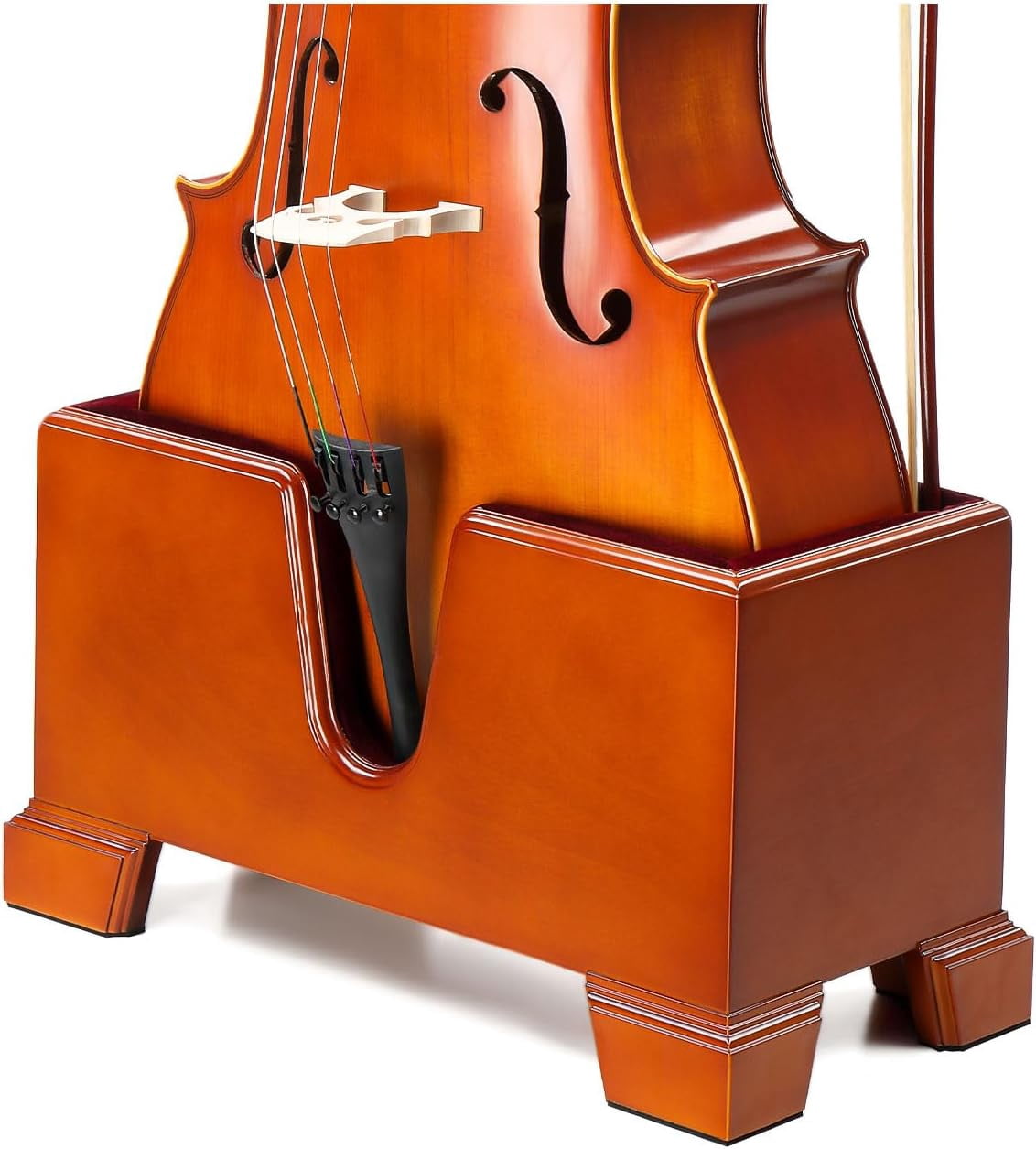 XPOPR Cello Stand with Bow Holder, Full Size Cello Stand with Plush ...