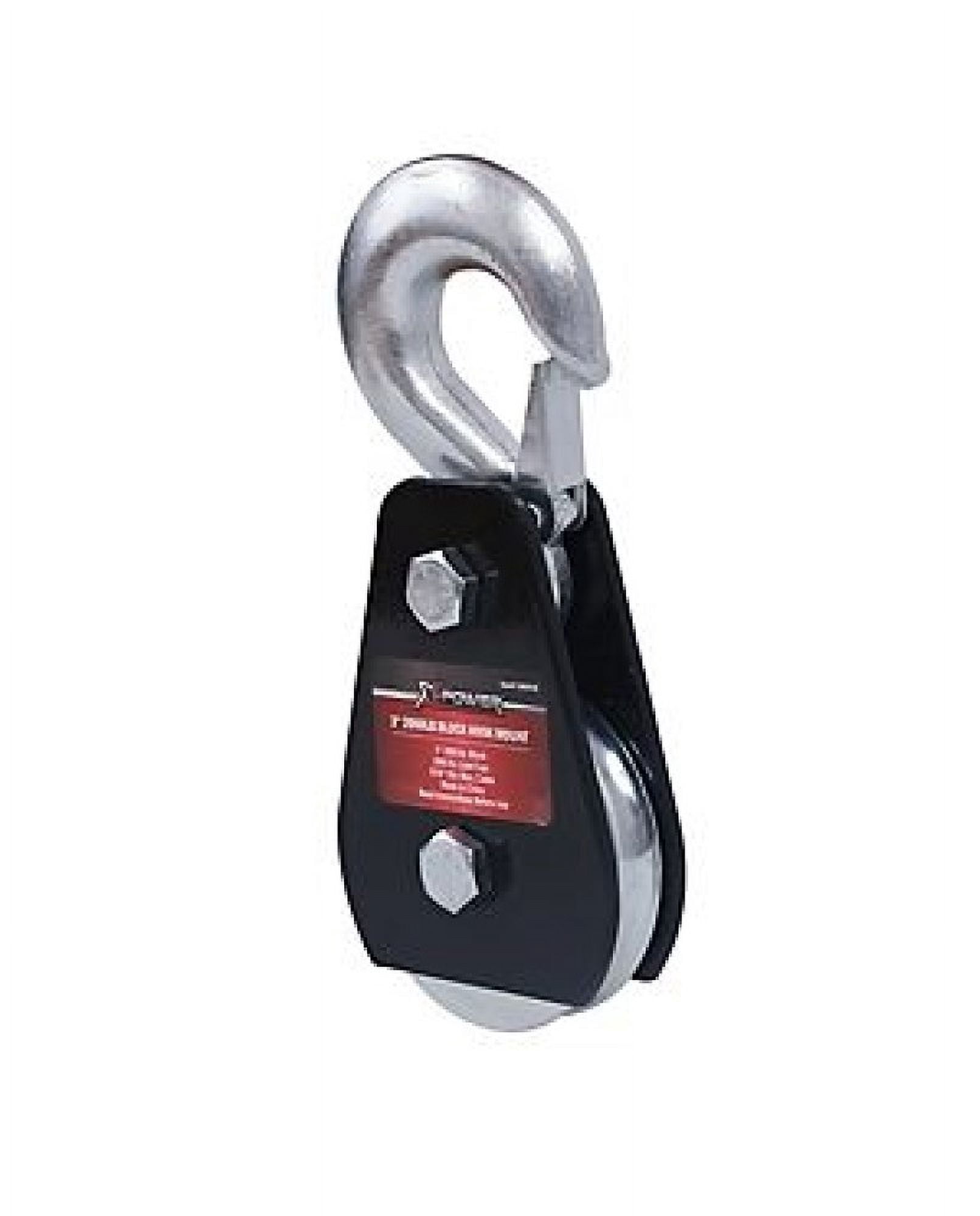 XPOWER 10800636 3-Inch 2000 Plound Heavy-Duty Steel Block Hook Mount ...