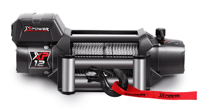 XPOWER 12000 lbs Electric Winch with Non-Integrated Synthetic Cable ...