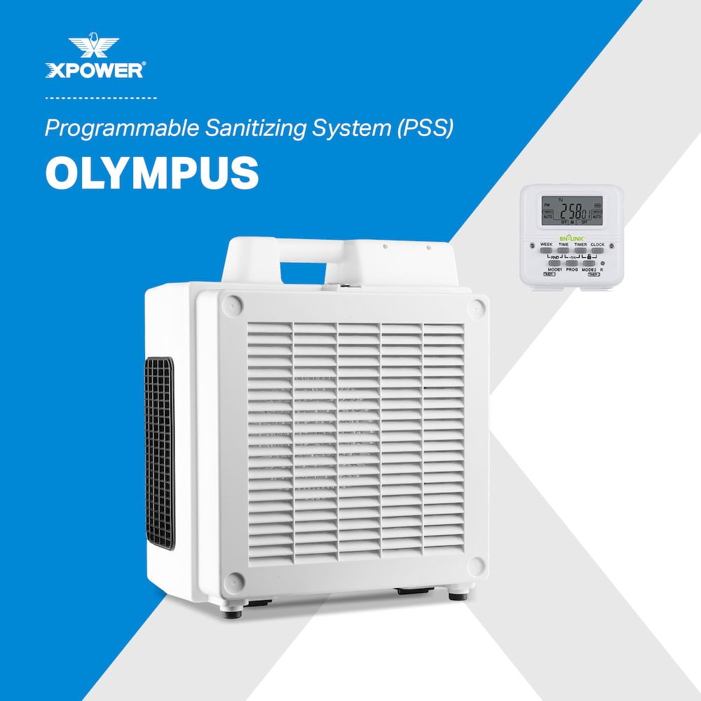 XPOWER Olympus Programmable Sanitizing System,automatic, overnight Air quality solution ...