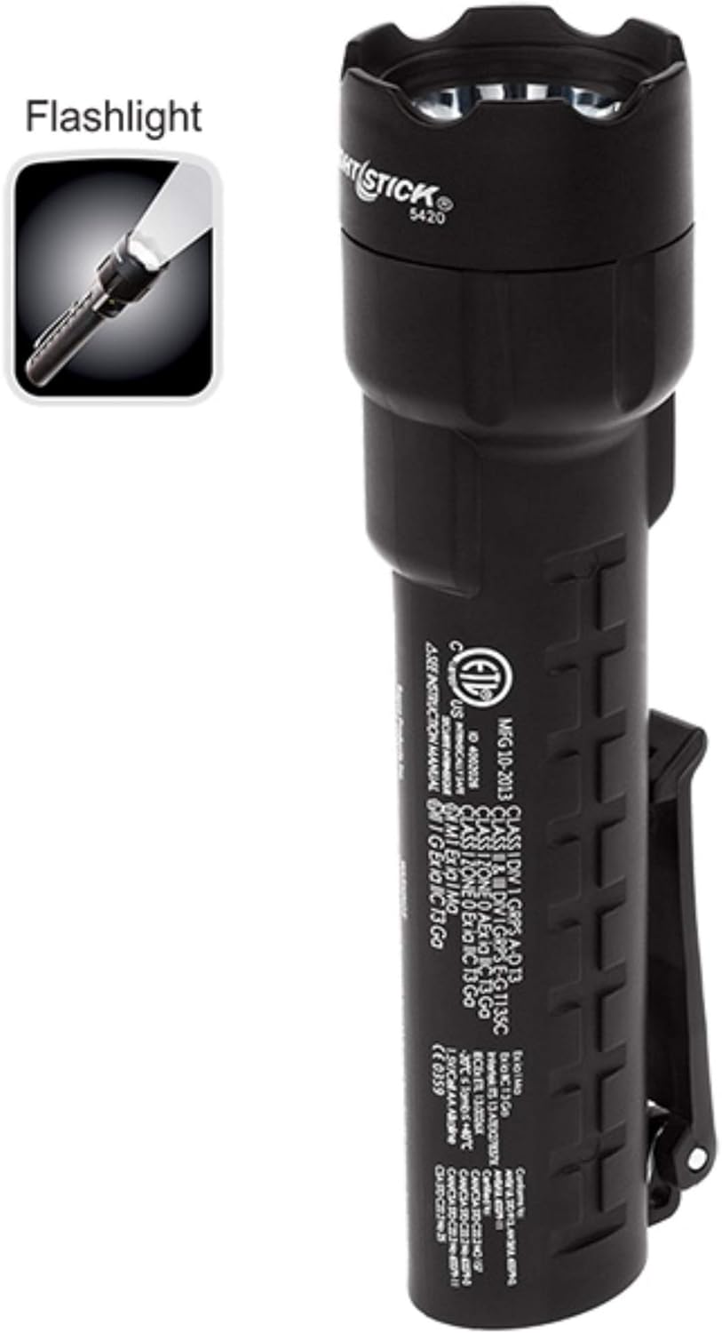 XPP-5420B 3 AA Intrinsically Safe Permissible Flashlight, Black ...