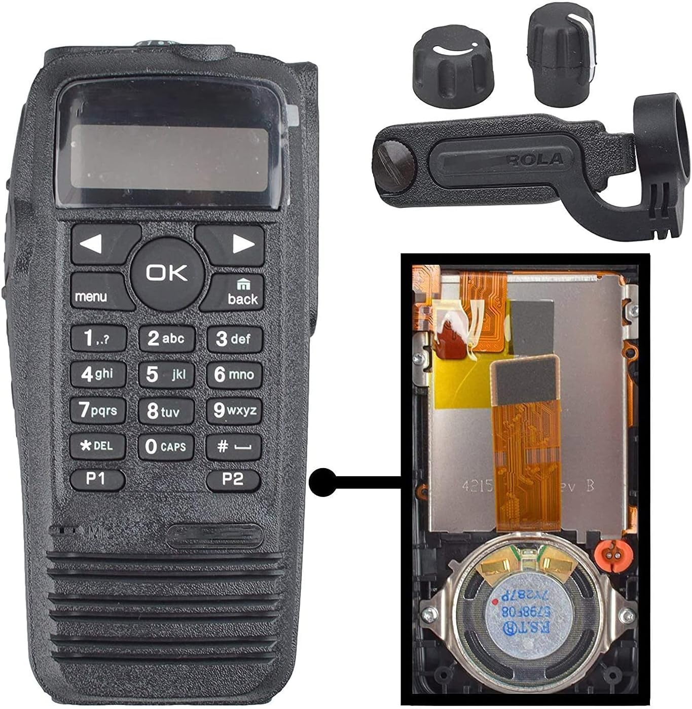 XPR6550 PMLN4646 Black Housing Case Front Cover with Speaker Compitable ...