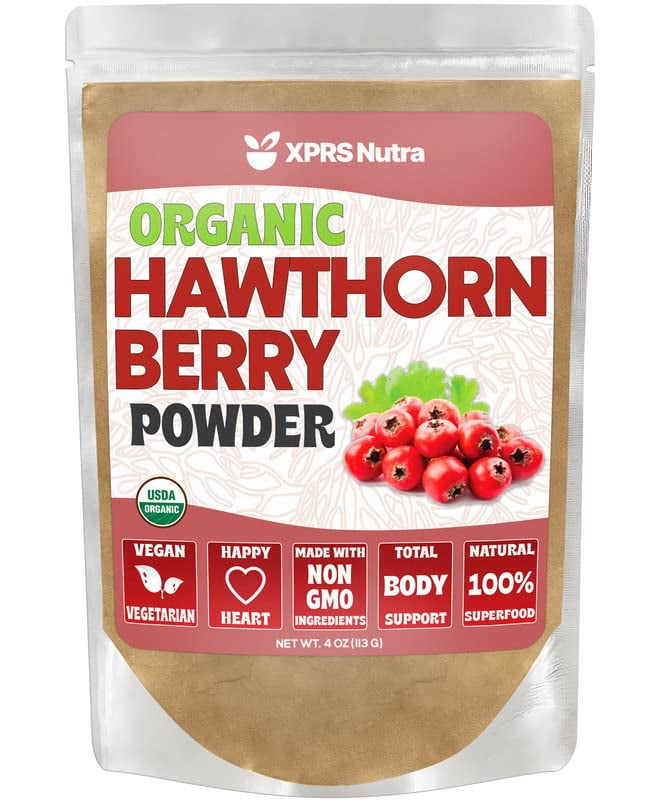 XPRS Nutra Organic Hawthorn Berry Powder - Premium USDA Organic ...