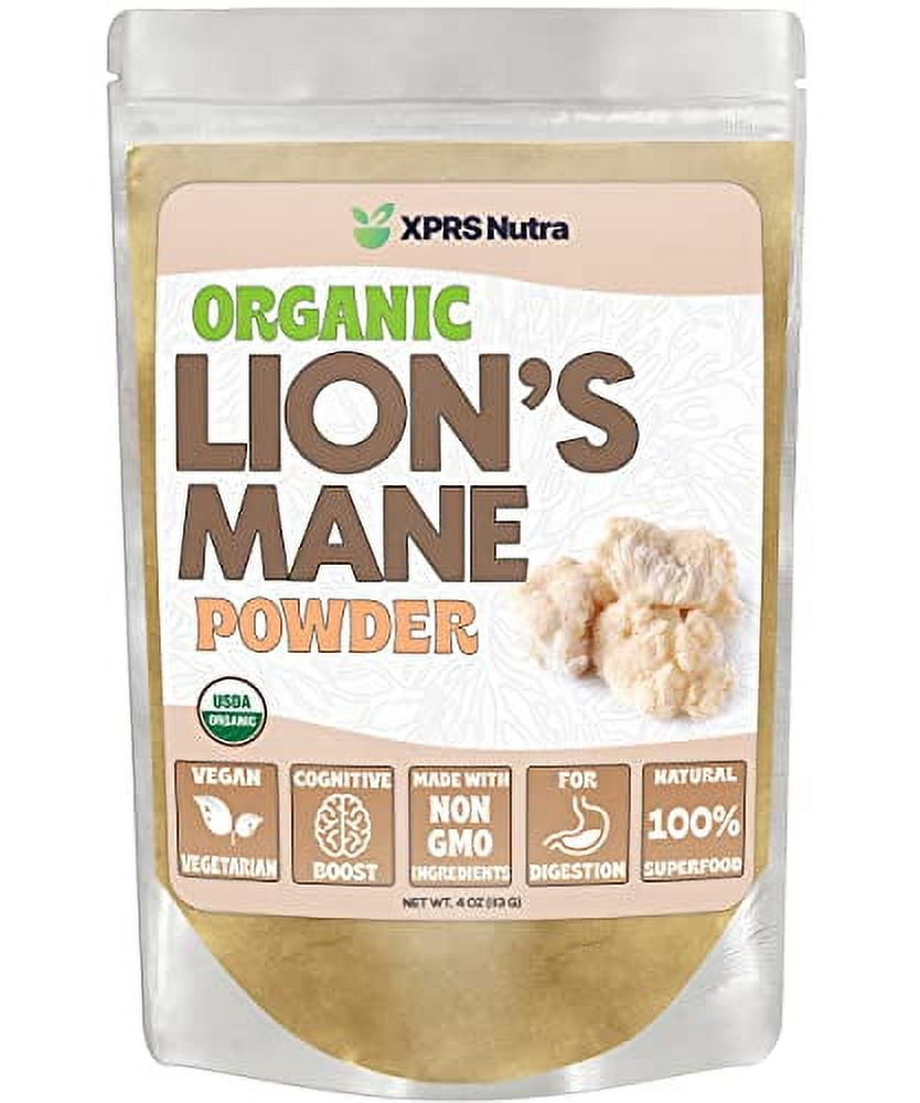 XPRS Nutra Organic Lion's Mane Powder - Premium Lions Mane Powder for ...