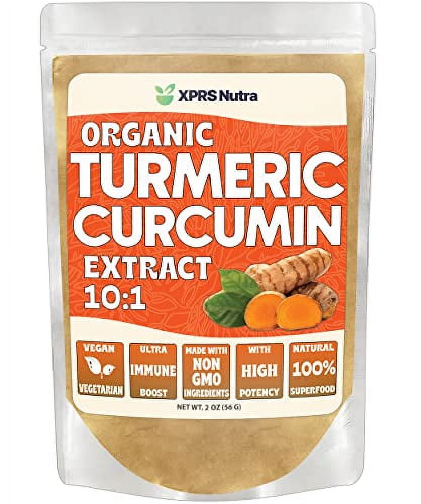 XPRS Nutra Organic Turmeric Curcumin Powder Extract 10:1 - Premium USDA ...