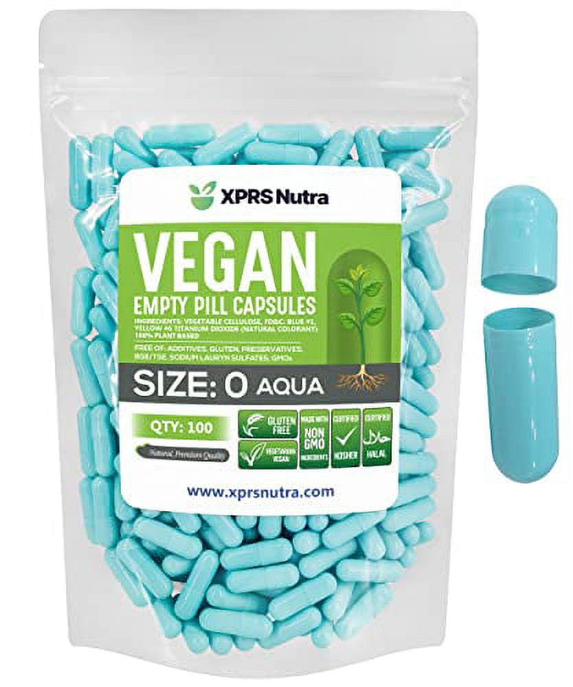 XPRS Nutra Size 0 .. Empty Capsules - 100 .. Count Empty Vegan Capsules ...