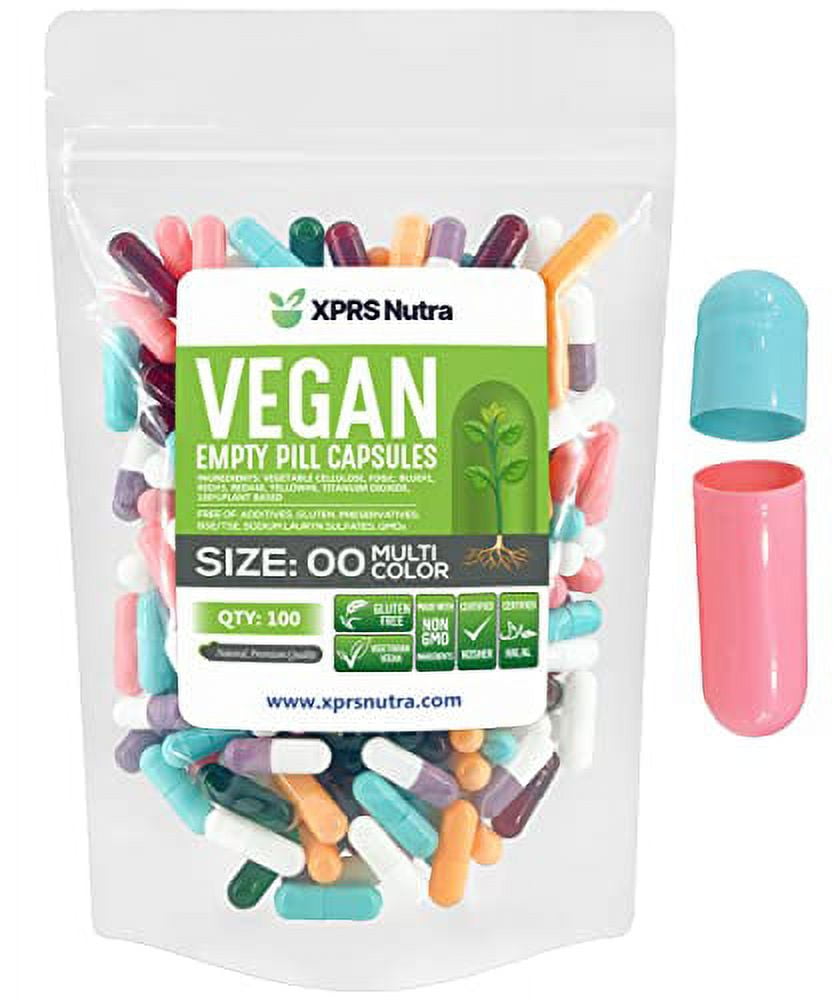 XPRS Nutra Size 00 .. Empty Capsules -100 Count .. Empty Vegan Capsules ...