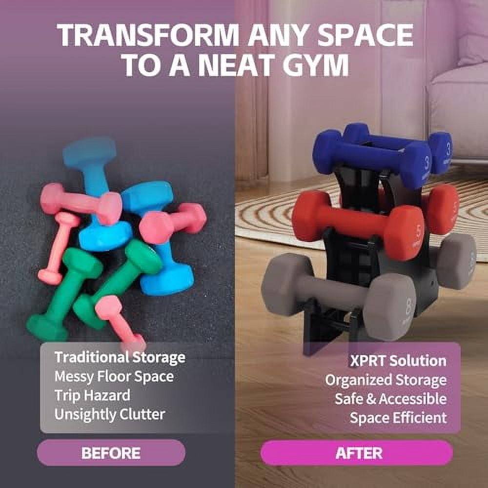 XPRT Fitness 32 lb. Neoprene Dumbbell Set with Rack - Walmart.com