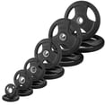 XPRT Fitness Olympic 2-Inch Grip Rubber Coated Weight Plates - Walmart.com