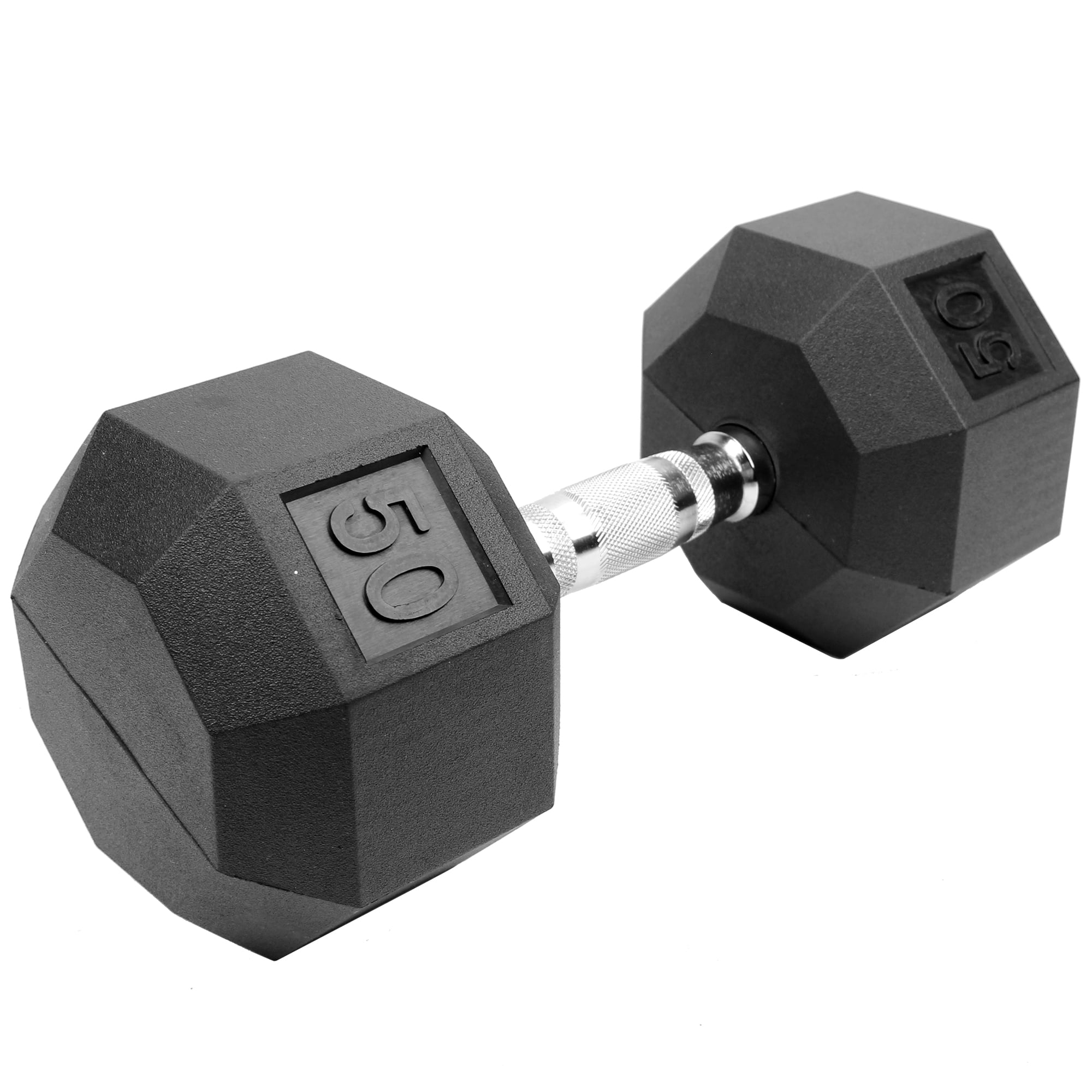 XPRT Fitness Rubber Coated Hex Dumbbell, 50 lb - Walmart.com