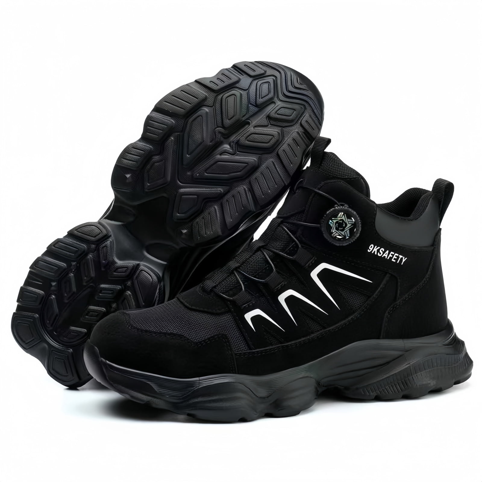 XQJ Steel Toe Boots for Men Industrial Construction Anti-puncture Work ...