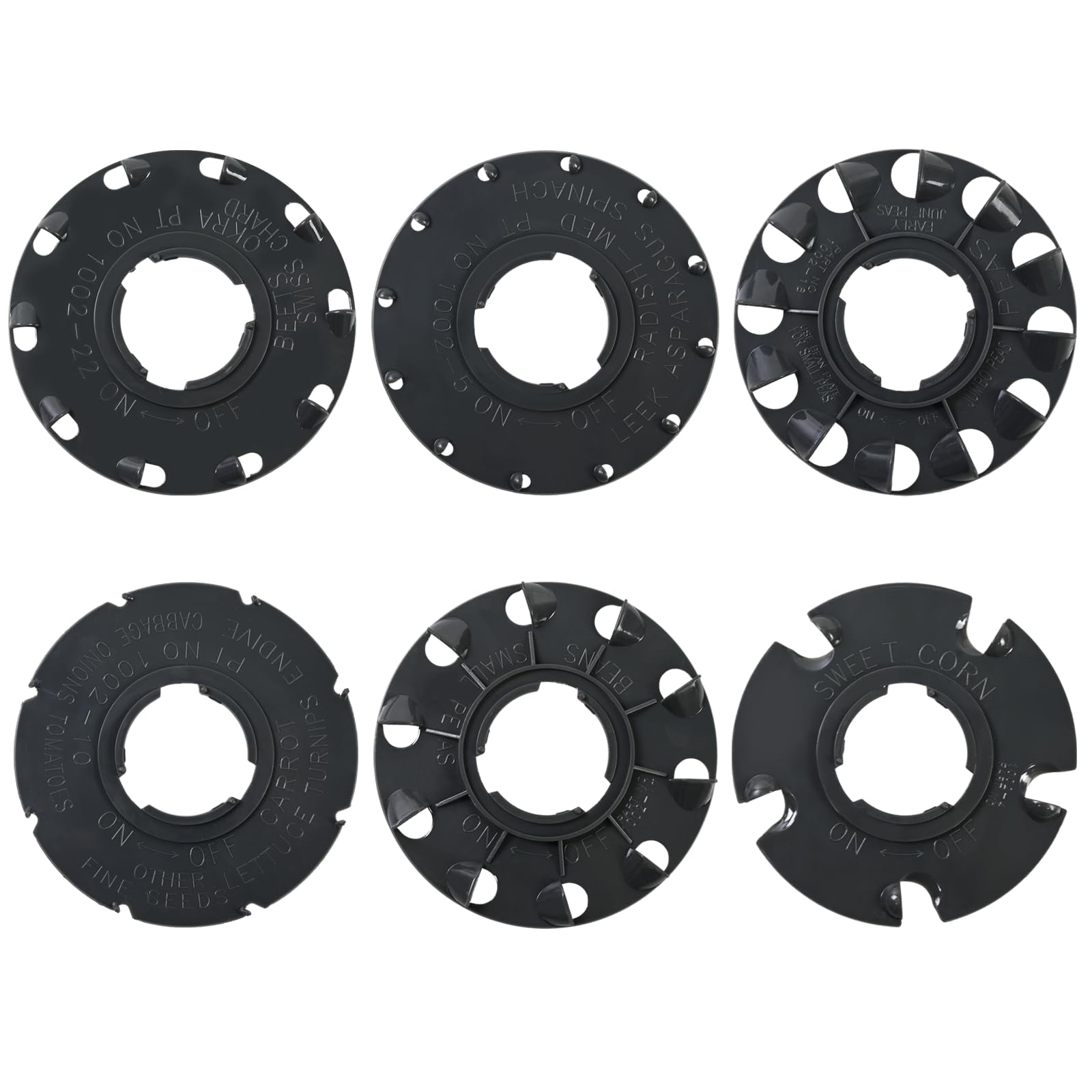 XQK 60009 Set 6 Standard Seed Plates Compatible with Earthway 1001-B ...