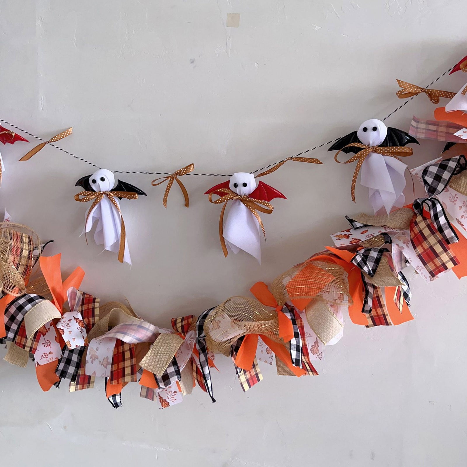 Xqspk Hangs Ghostlittle Doll Halloween Garland Ghostgarland Burlap ...