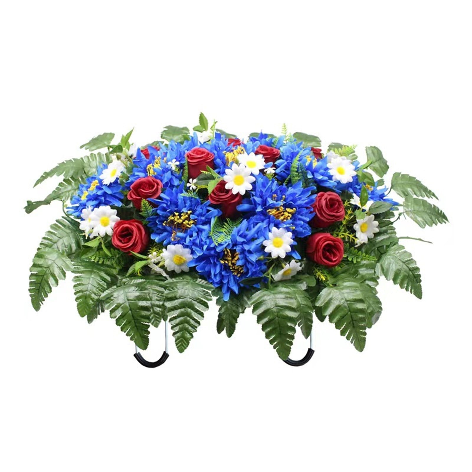 XQXCL Artificial Cemetery Flower Saddles, Headstone Flower Saddle for ...