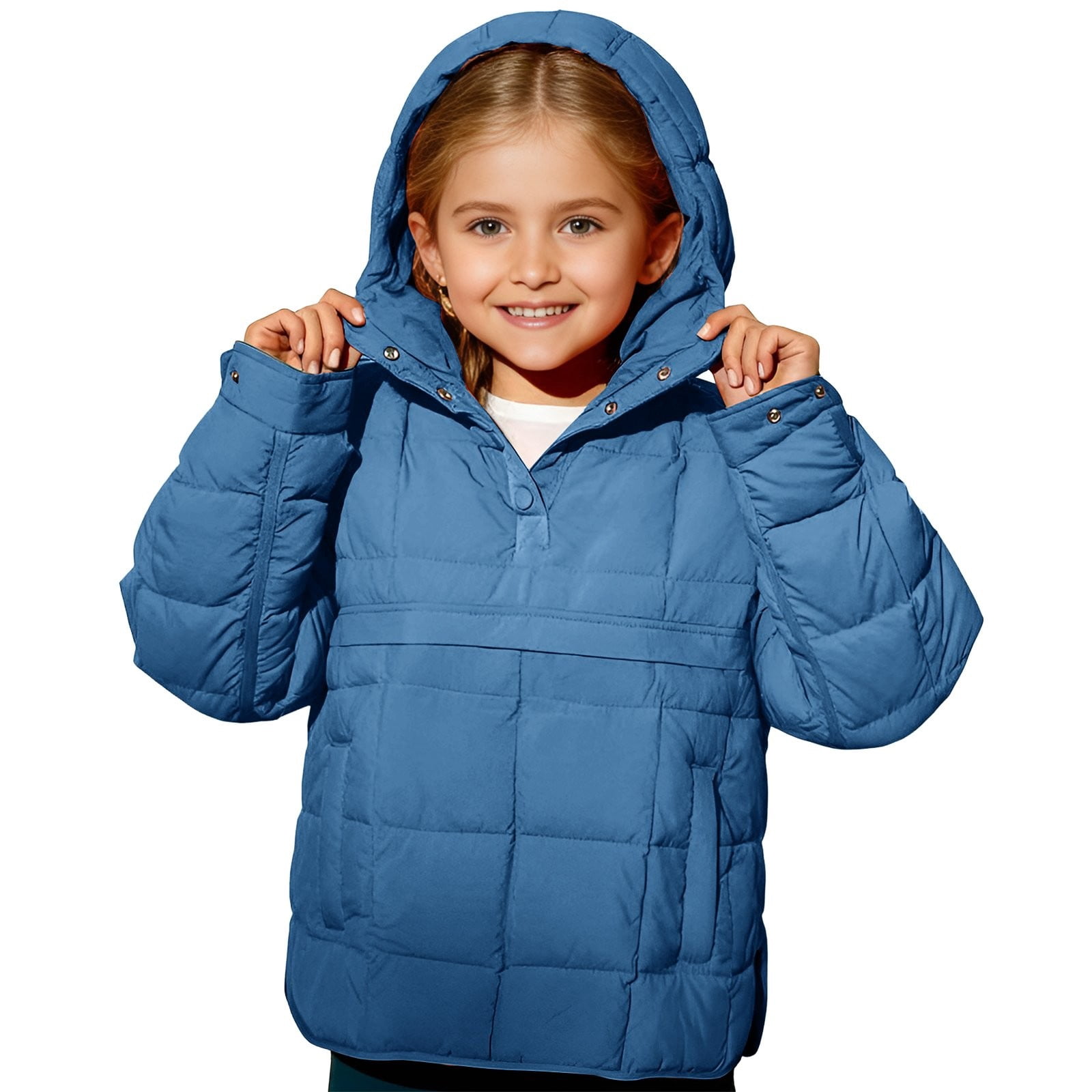 XQYLOS Boys Girls Kids Winter Coat Heavyweight Hooded Puffer Jacket ...