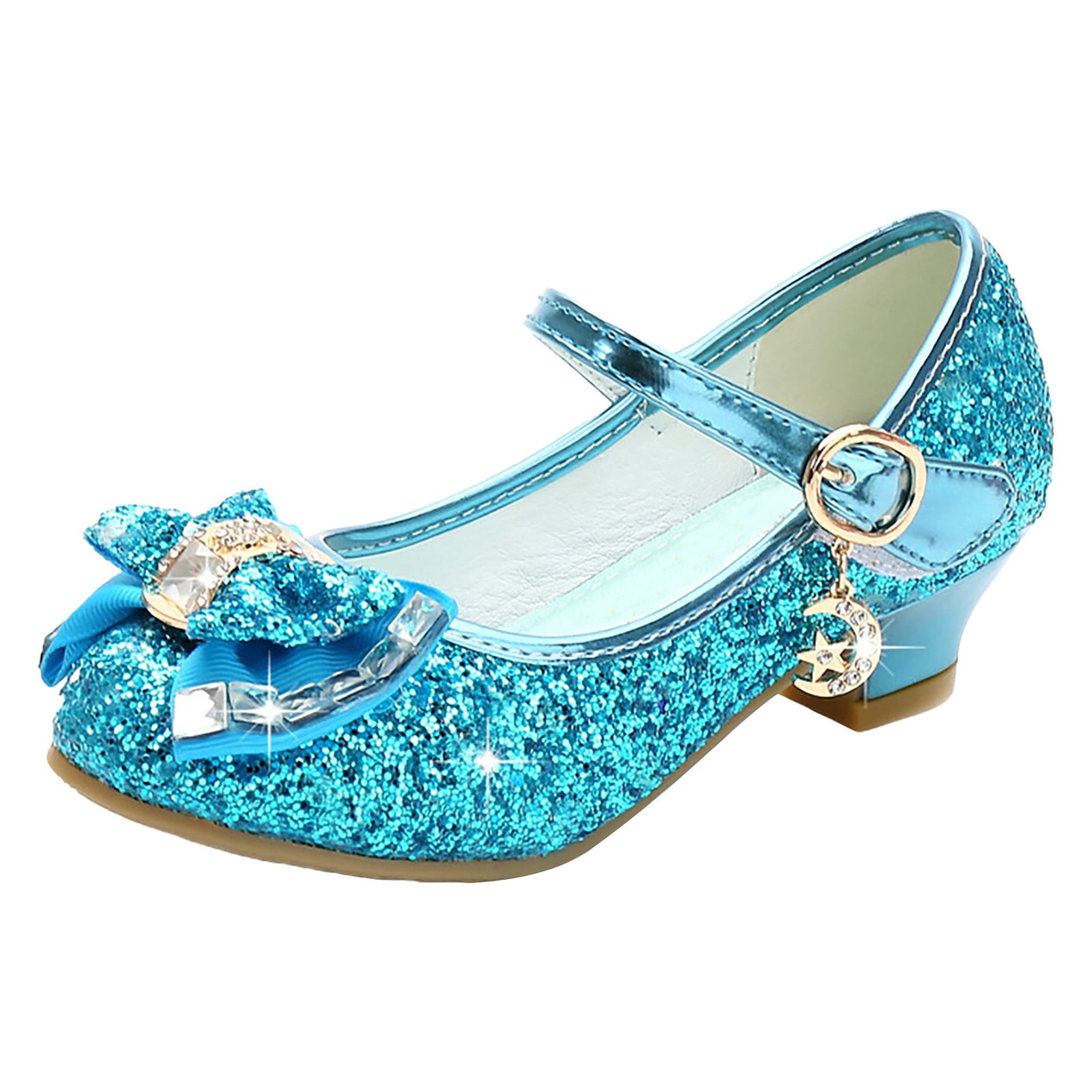 XQYLOS Flower Girl Heeled Mary Jane Shoes, Princess Party Footwear with ...