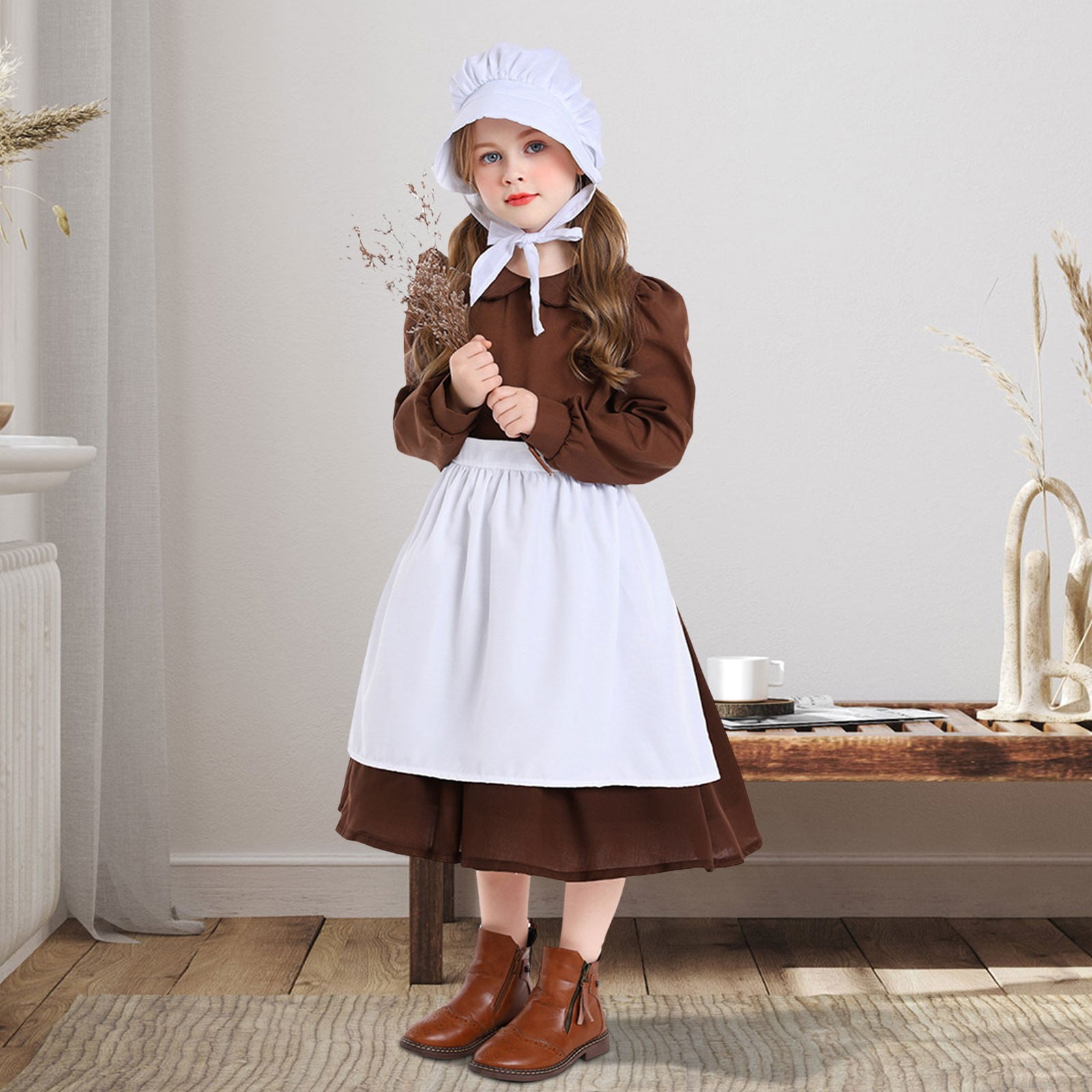 XQYLOS Girls Christmas Tutu Dress Ruf𝖿le Puff Sleeve Tulle Par𝗍y Dress ...