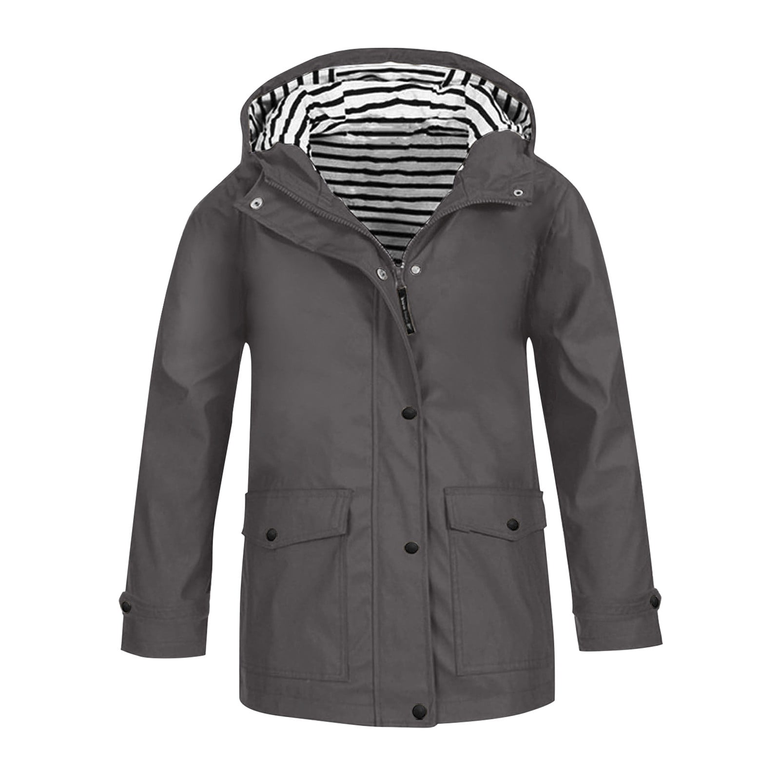 XQYLOS Girls Rain Jacket Lightweight Waterpro𝗈f Hooded Raincoat, Full ...