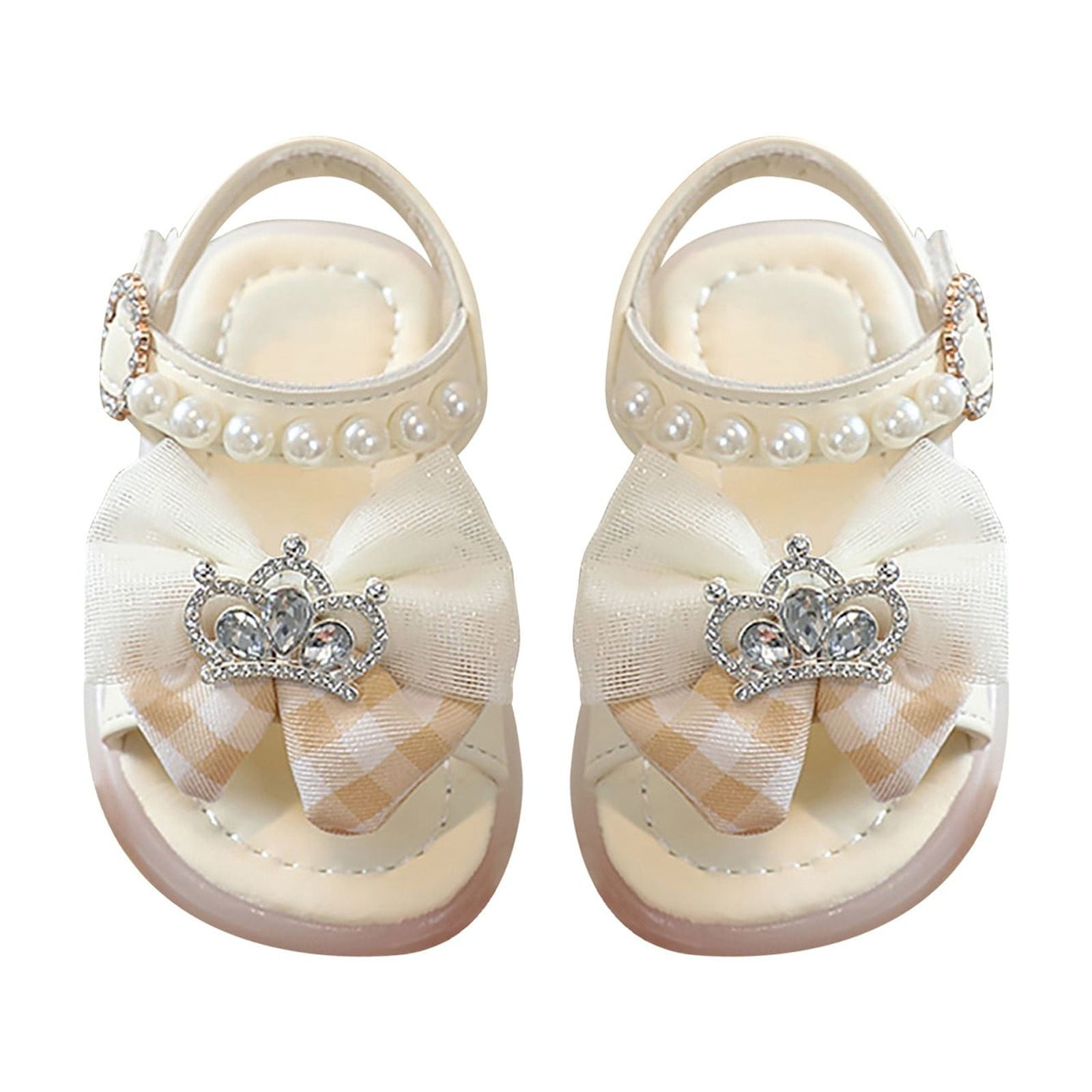 XQYLOS Girls Rhinestone Butterfly Sandals - Glitter Princess Dress Shoes with Open-Toe Design ...