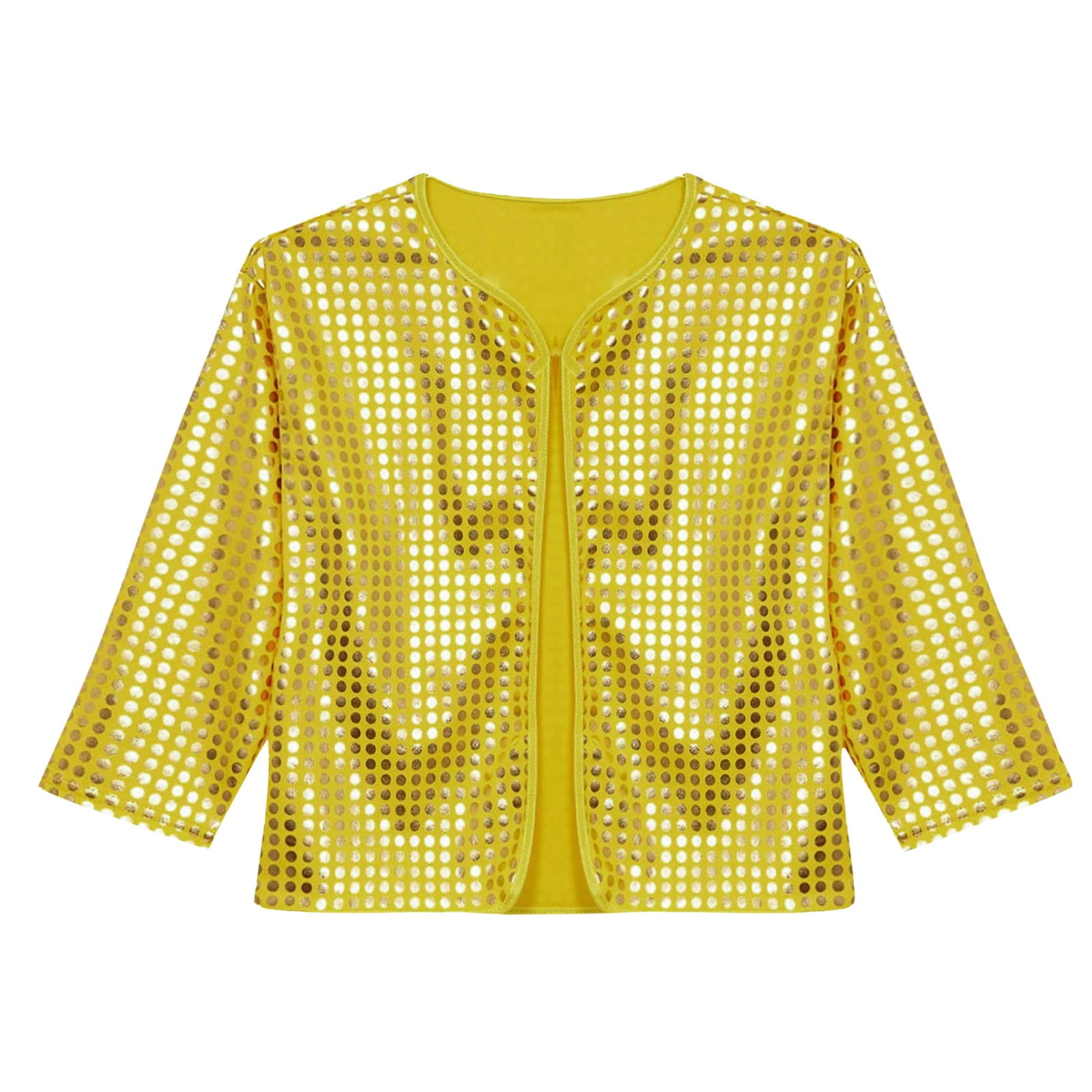 XQYLOS Girls Sequined Jacket Glitter Sequin Outerwear Performance ...
