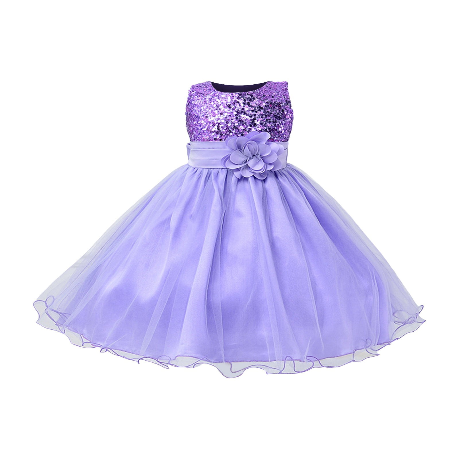 XQYLOS Girls Sparkly Sequin Princess Dress Glitter Tulle Party Gown ...