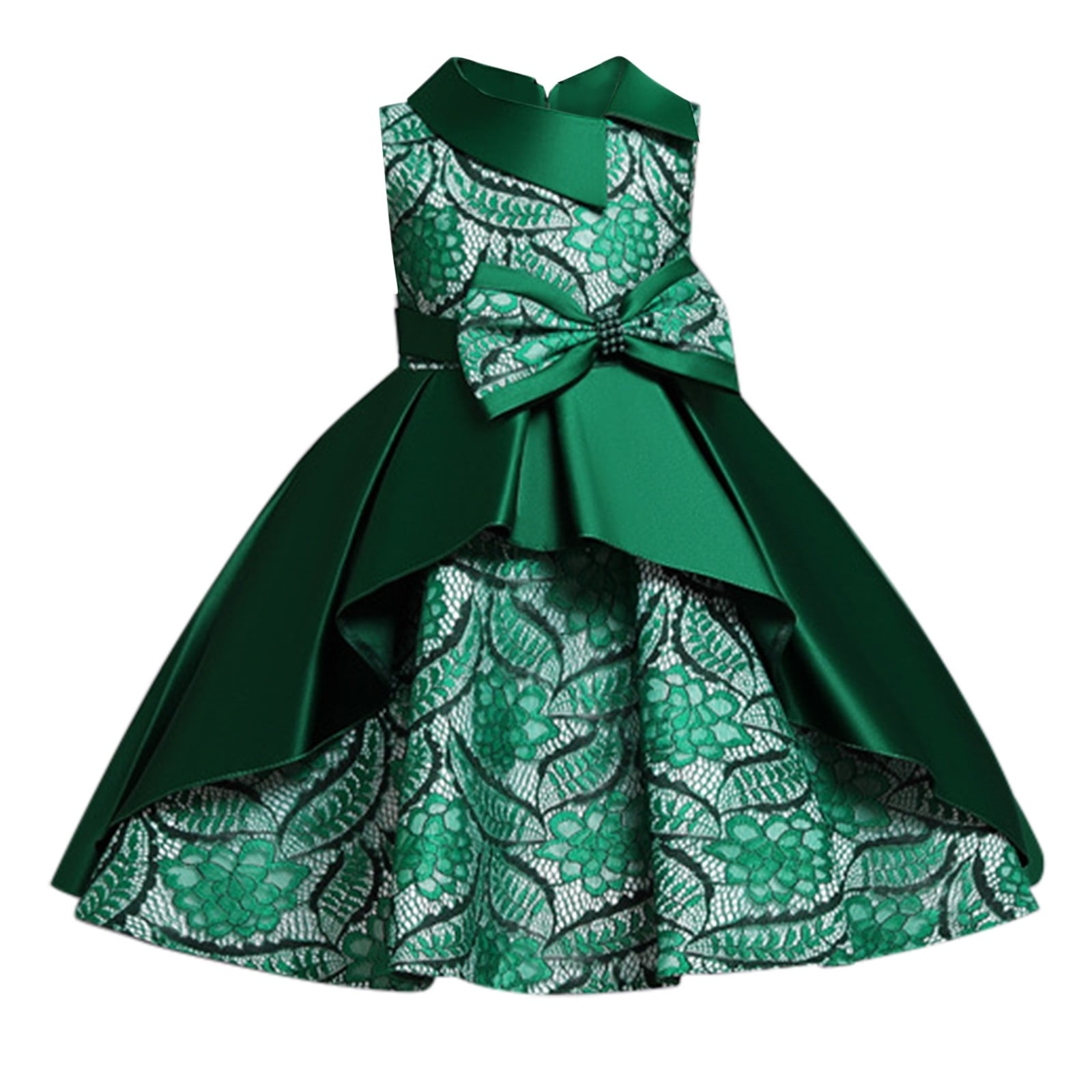 XQYLOS Glitter Accent Girls Pageant Dress Spring/Summer/Fall Catwalk ...