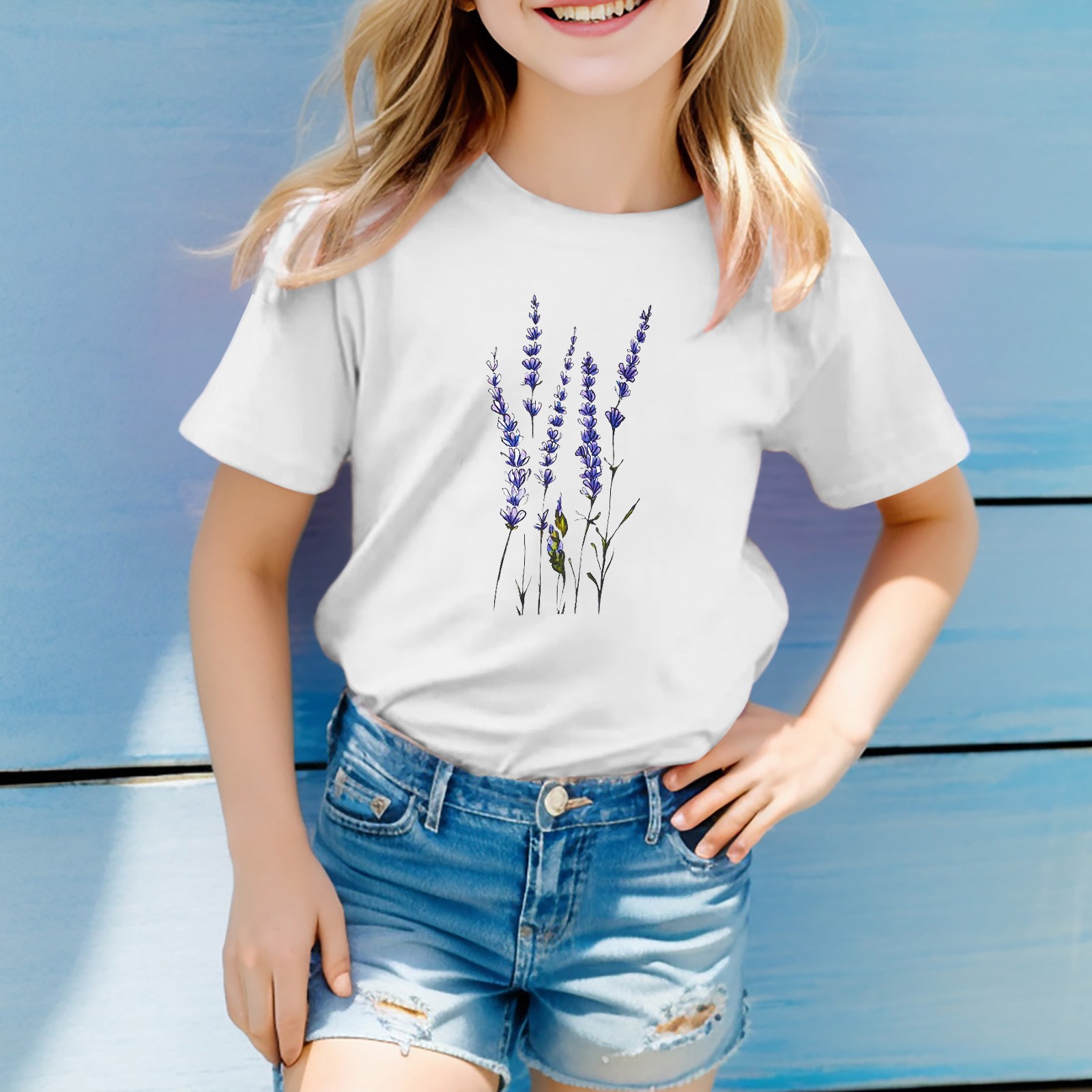 XQYLOS Kids' Bohemian Short Sleeve Shirt Teenage Girls' Fashion Blouse ...