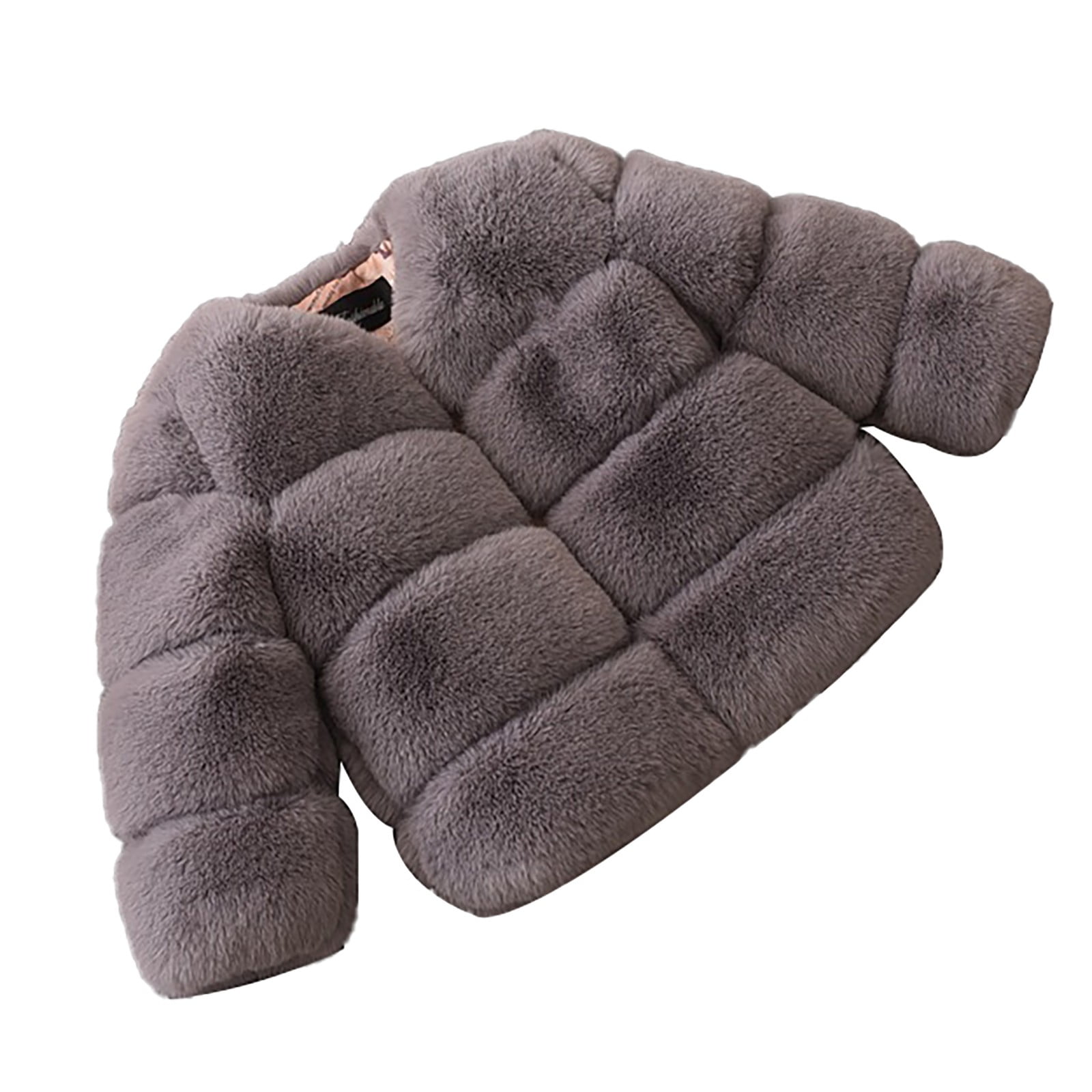 XQYLOS Toddler Girls Fau𝗑 F𝗎r Flece Jacket Winter Thick Warm Windproof Coats Baby Kids Casual ...