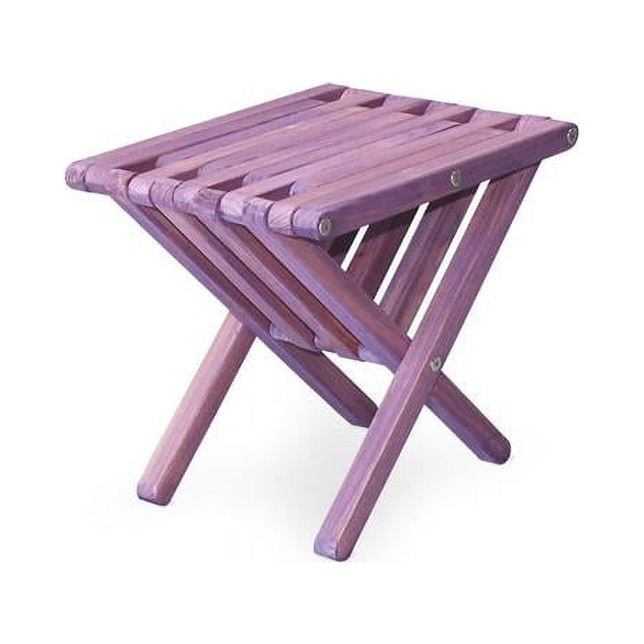XQuare XQET-191517-PB 16 x 16 x 16.5 in. Wooden End Table, Purple Berry ...