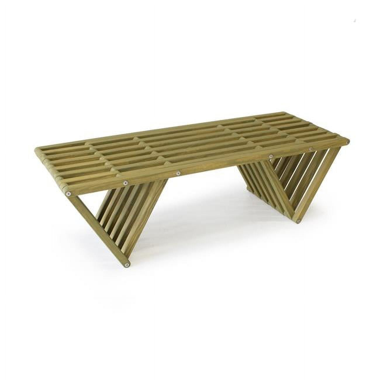 XQuare XQBC-542116-AV 54 x 20 x 17 in. Wooden Backless Bench - Two Seat ...
