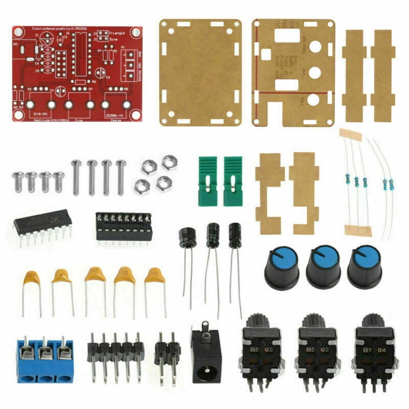 XR2206 Function Signal Generator DIY Kit Sine Output 1HZ-1MHZ + Acrylic ...