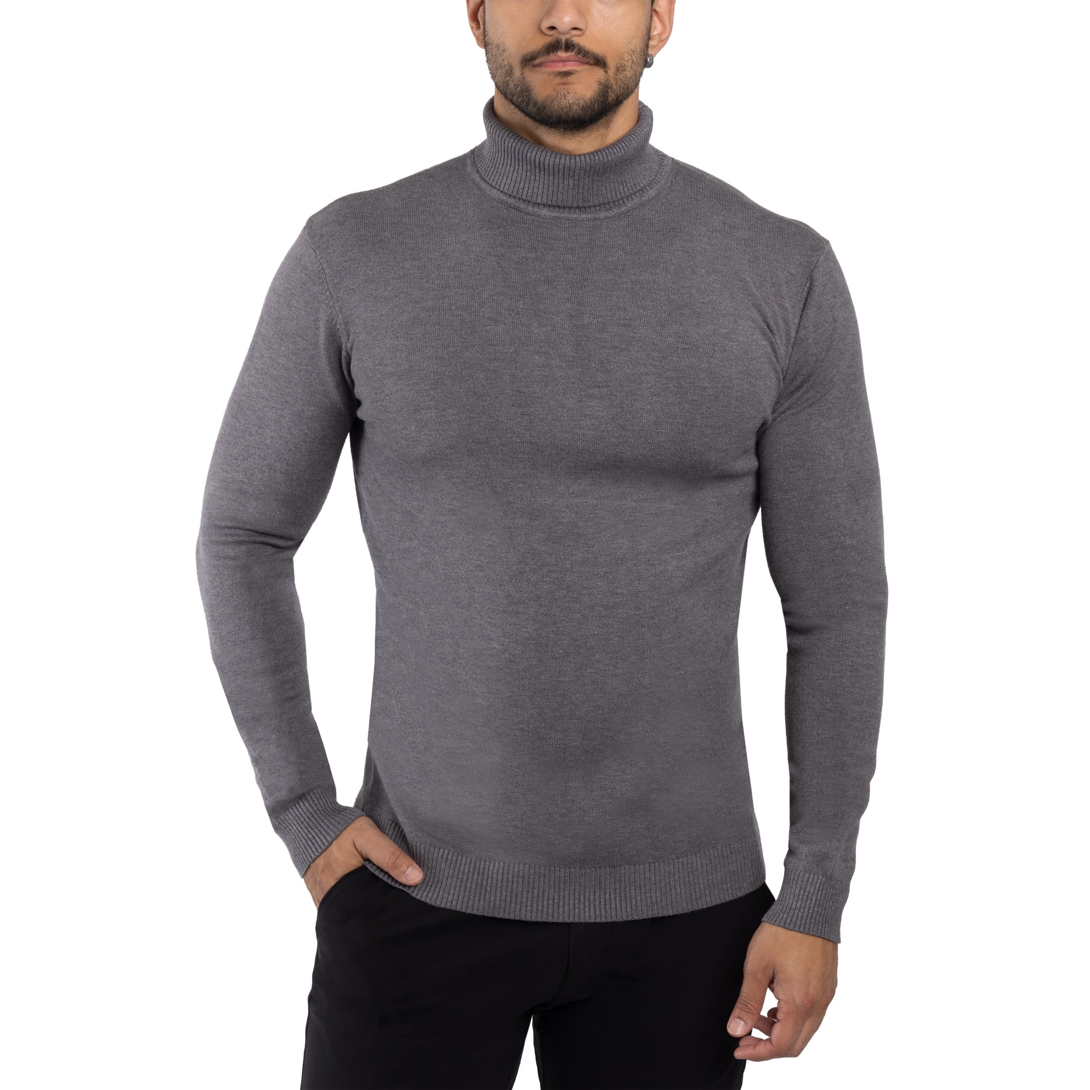 X RAY JEANS Mens Turtleneck Sweater Pullover, Charcoal, S - Walmart.com
