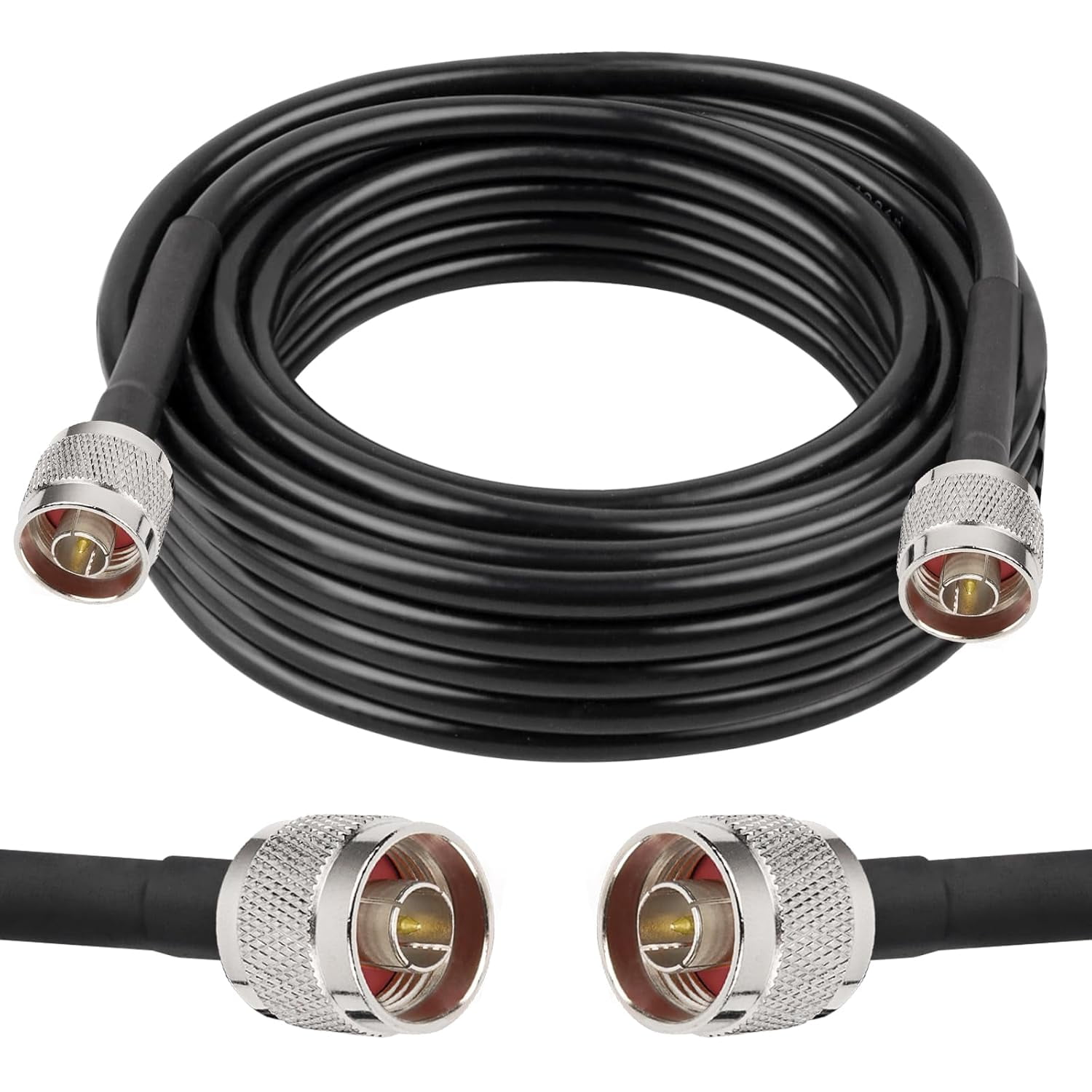 XRDS -RF N Male to N Male Cable 20FT, Type N Cable KMR240 50 Ohm Coax ...