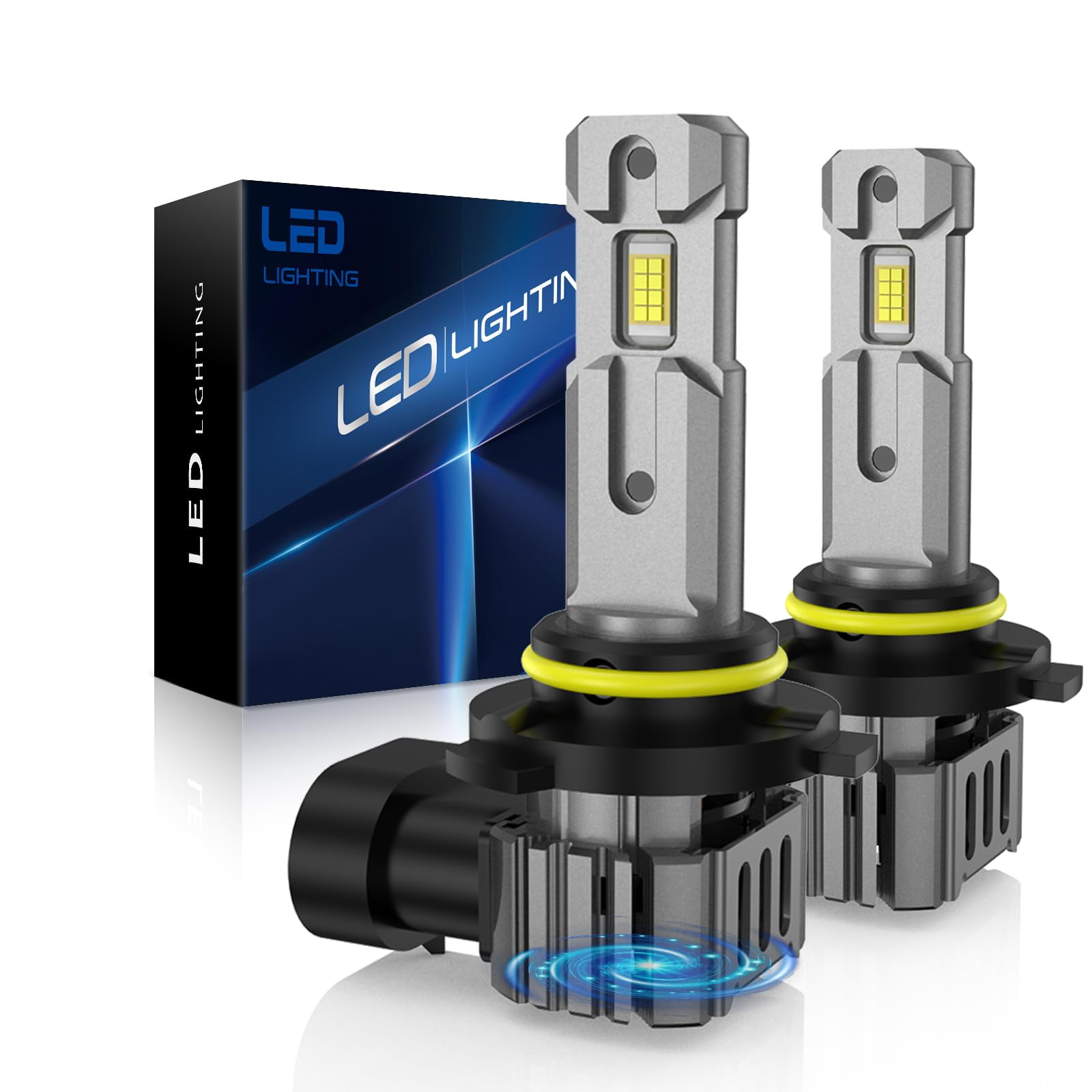 XRKJCAR 2024 Upgraded 9006/hb4 Bulb, 1:1 Mini Size 500% Brighter, 9006 ...