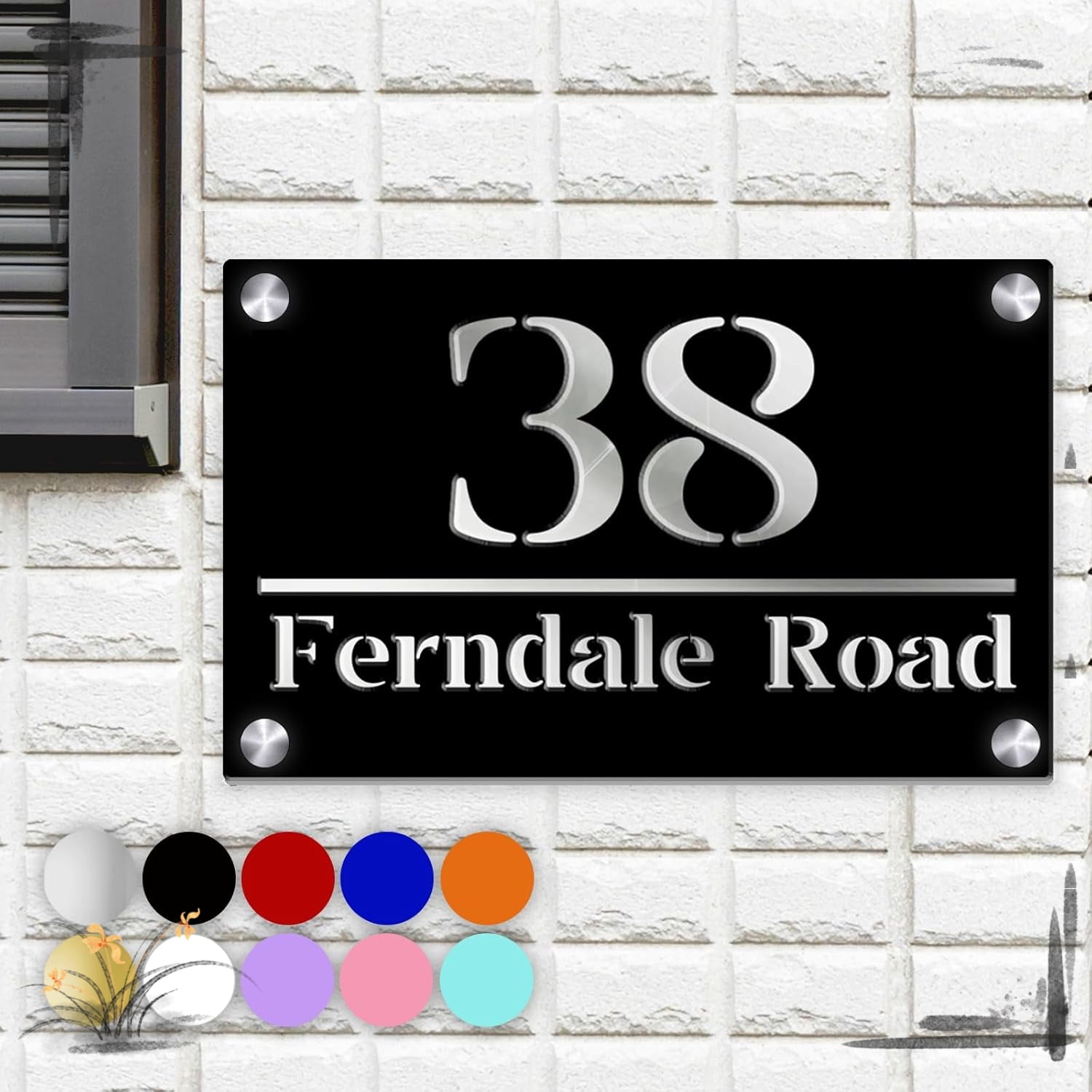 XRLSG Personalized House Numbers for Outside Custom Address Sign ...