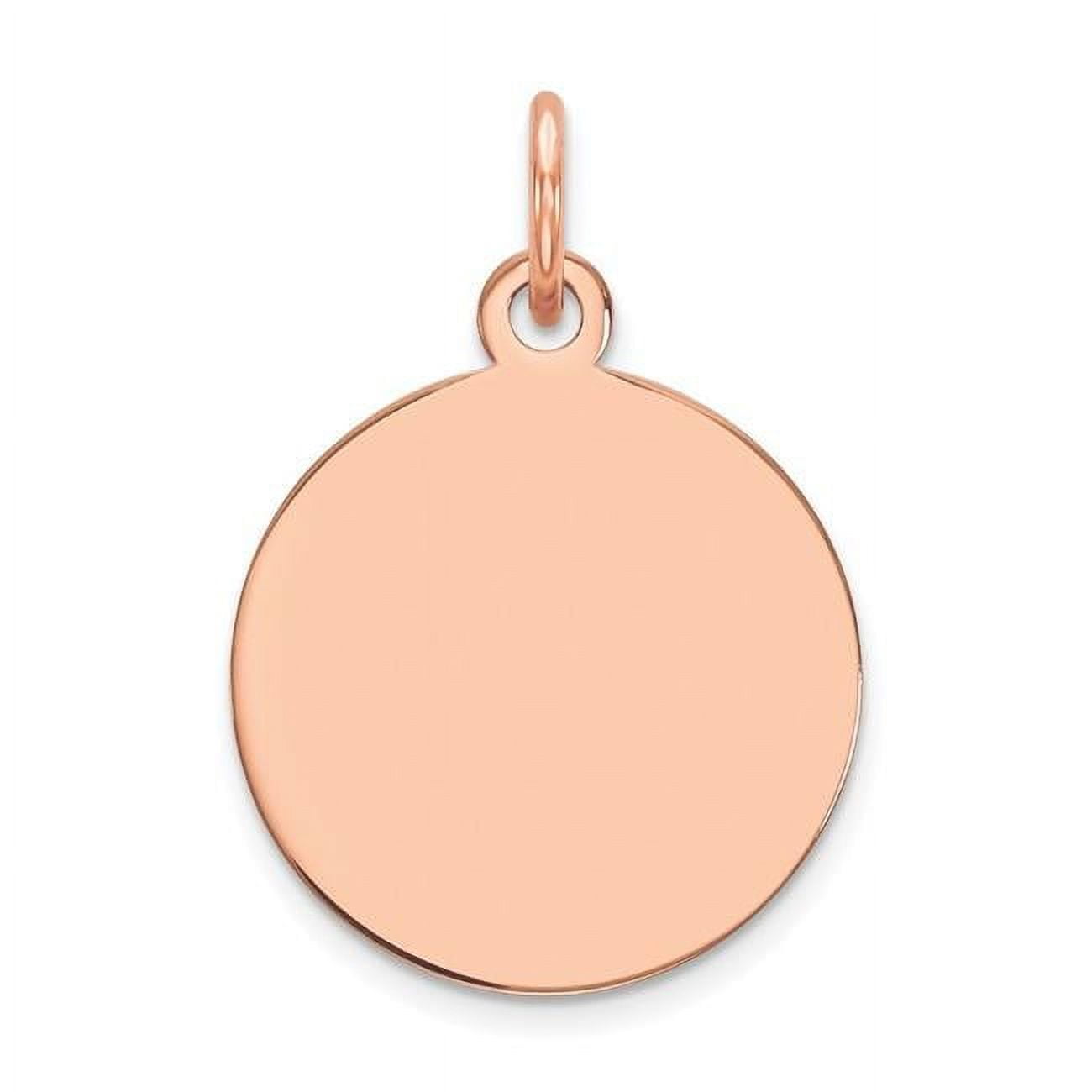 XRM605-18 14K Rose Gold Plain 0.018 Gauge Circular Engravable Disc ...