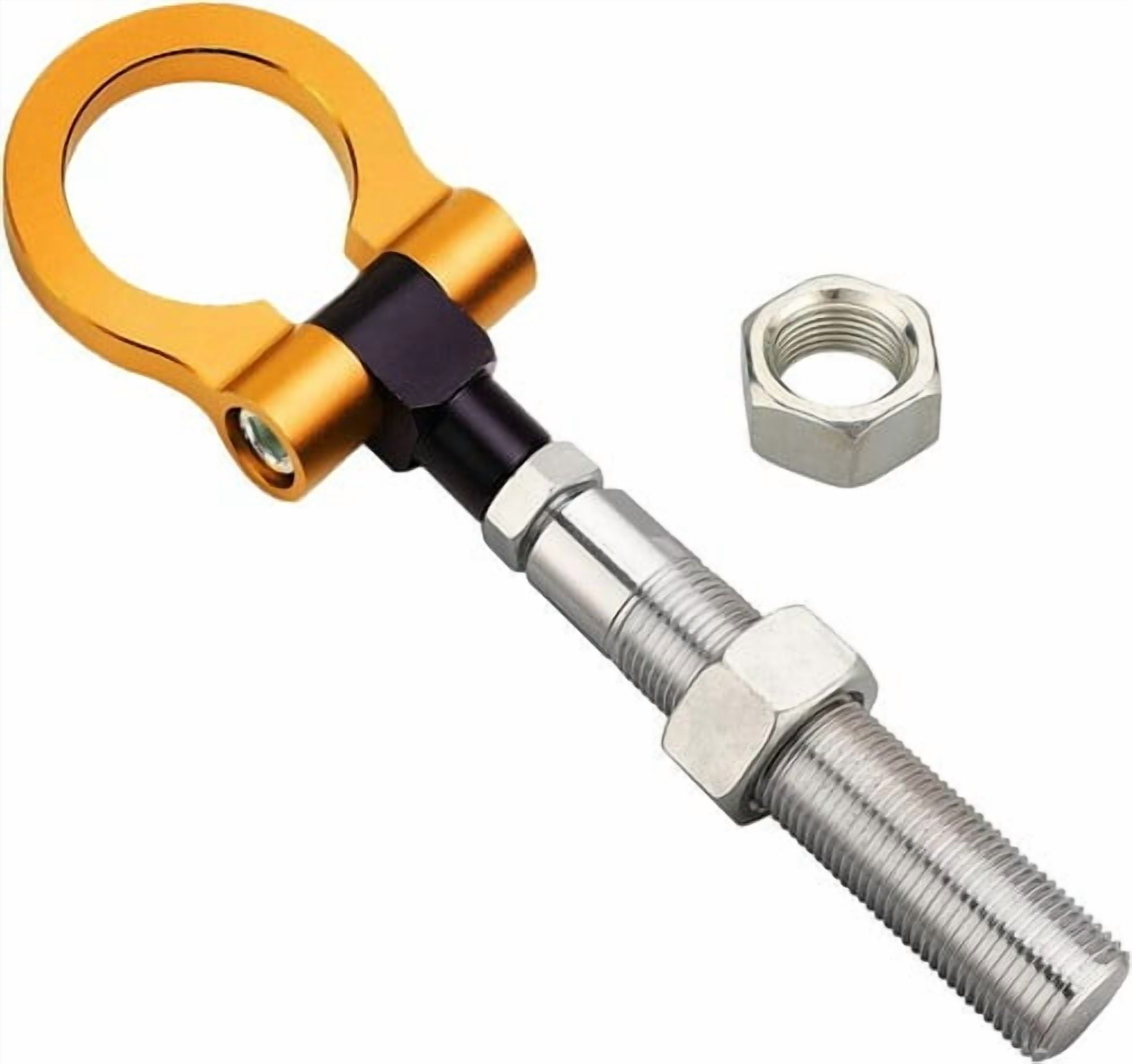 XRMXF Heavy Duty Anodized Folding Gold Tow Hooks Track Racing Towing ...