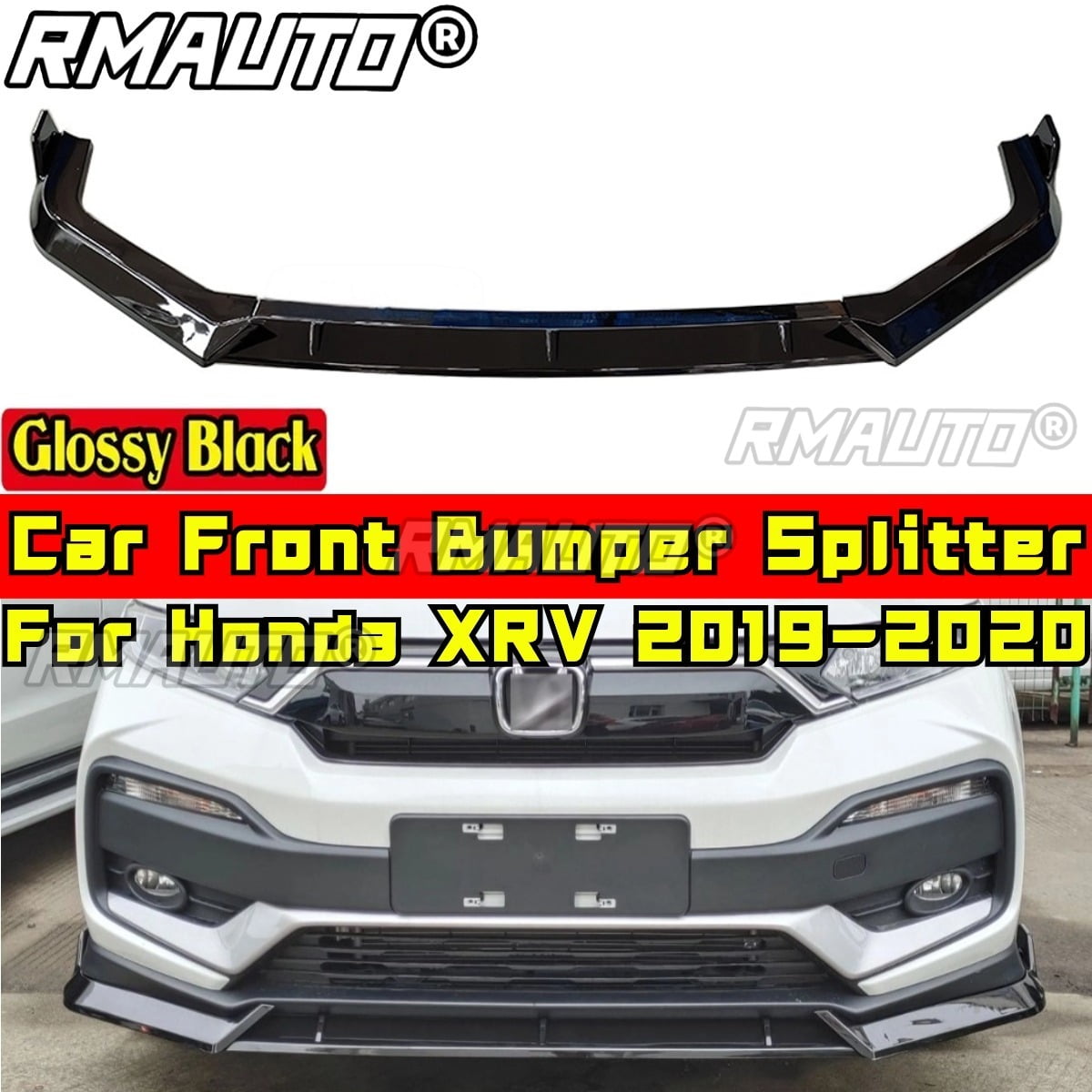 XRV Front Bumper Front Bumper Splitter Matte Black Sport Style Front Bumper Cover For Honda XRV ...