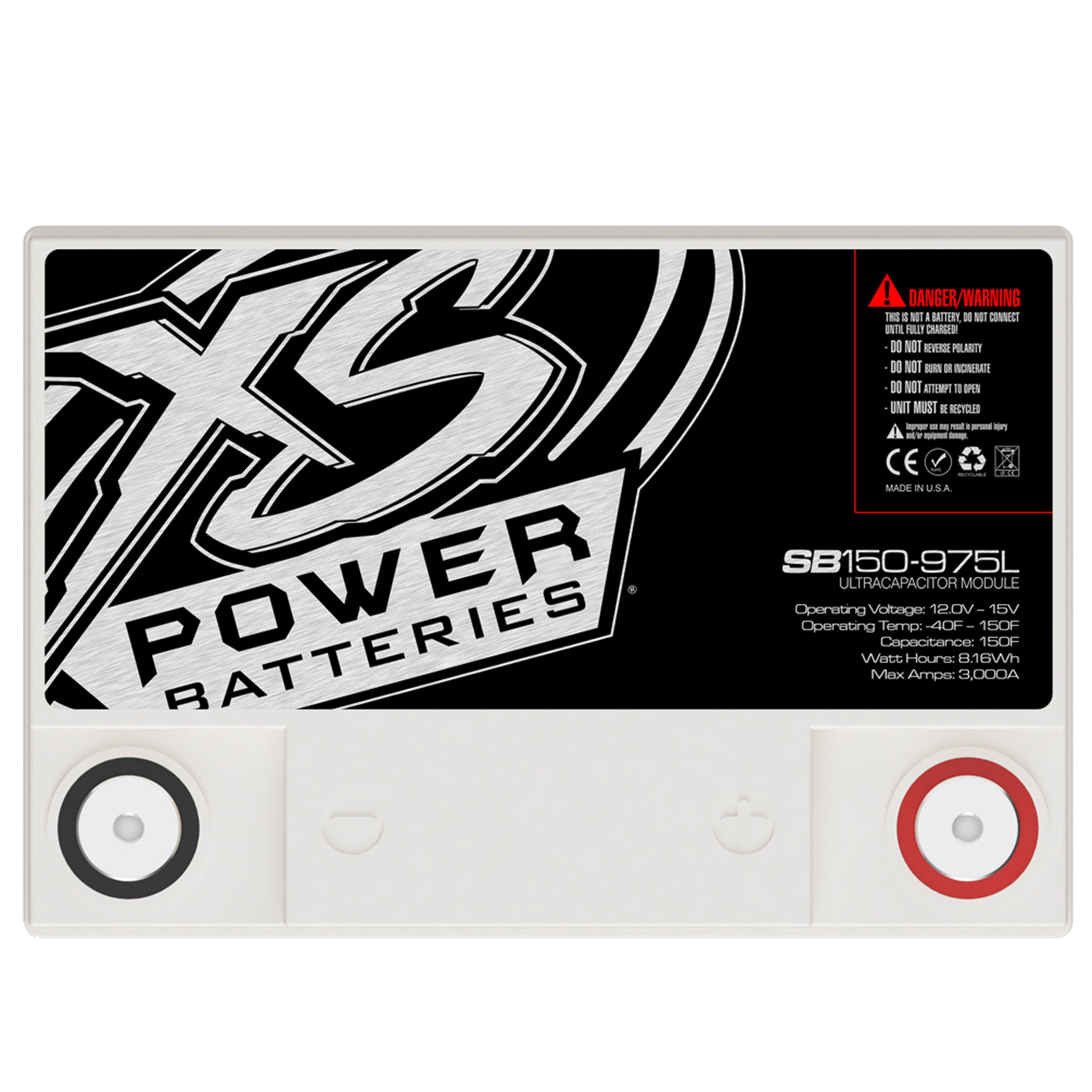 XS Power 12V Super Capacitor Bank, Group U1R Max Power 1200W, 150 Farad ...