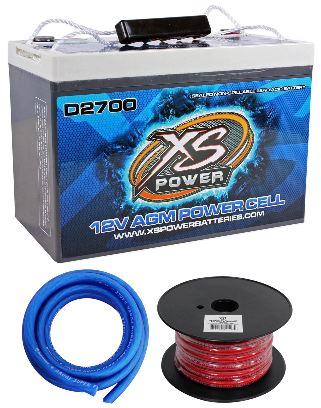 XS Power D2700 4300 Amp Power Cell Battery+Terminal Hardware+Power ...
