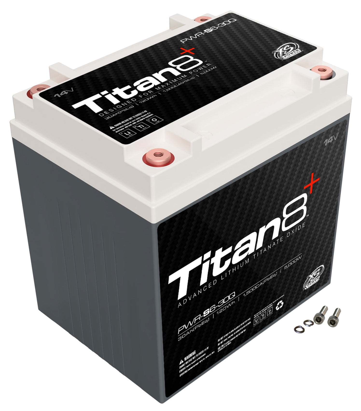 XS Power PWR-S6-30Q 14V 6000W Titan8 Lithium Battery with M6 Terminal ...