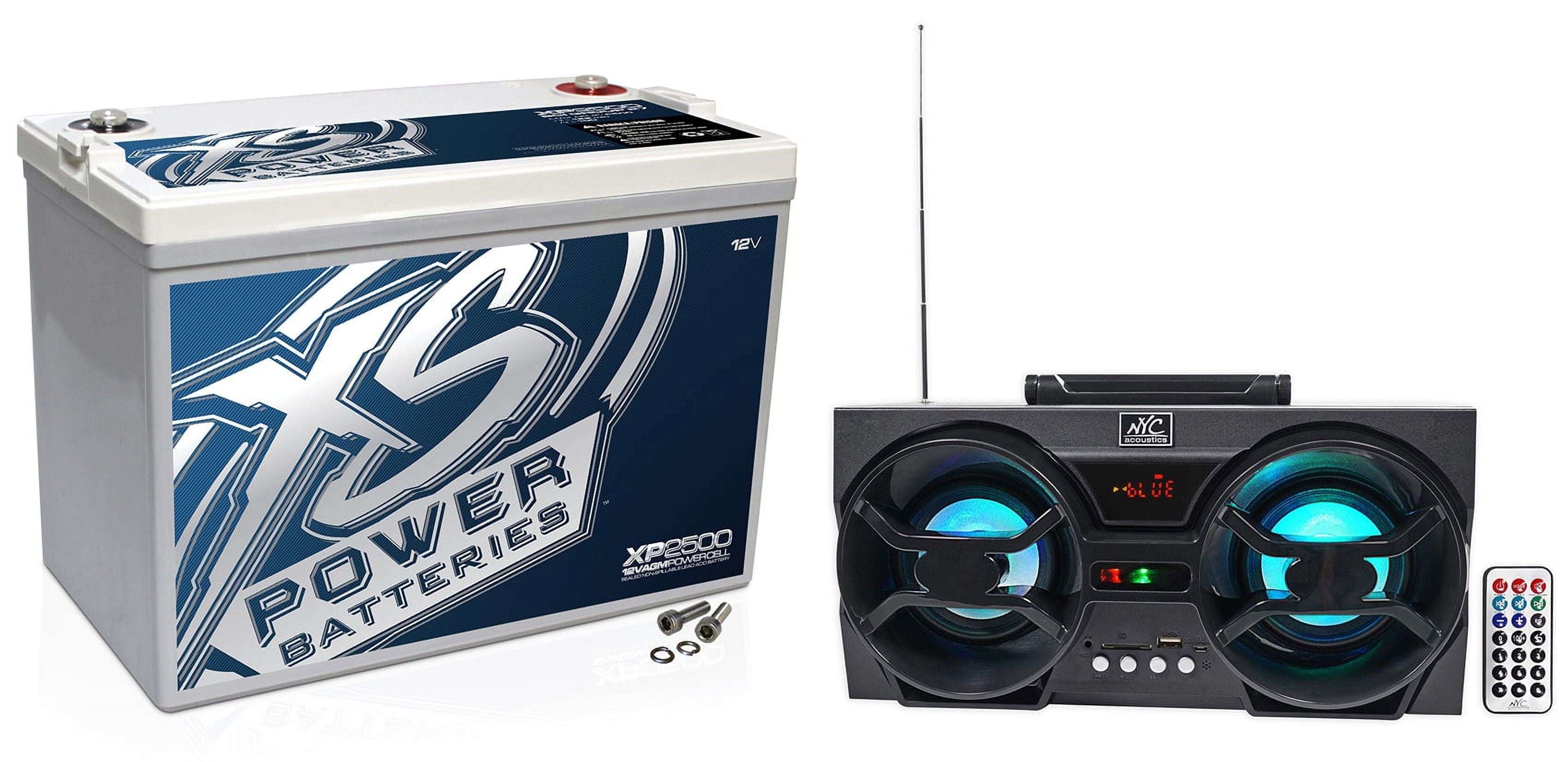 XS Power XP2500 2500 Watt Power Cell Car Audio Battery+Free Bluetooth ...