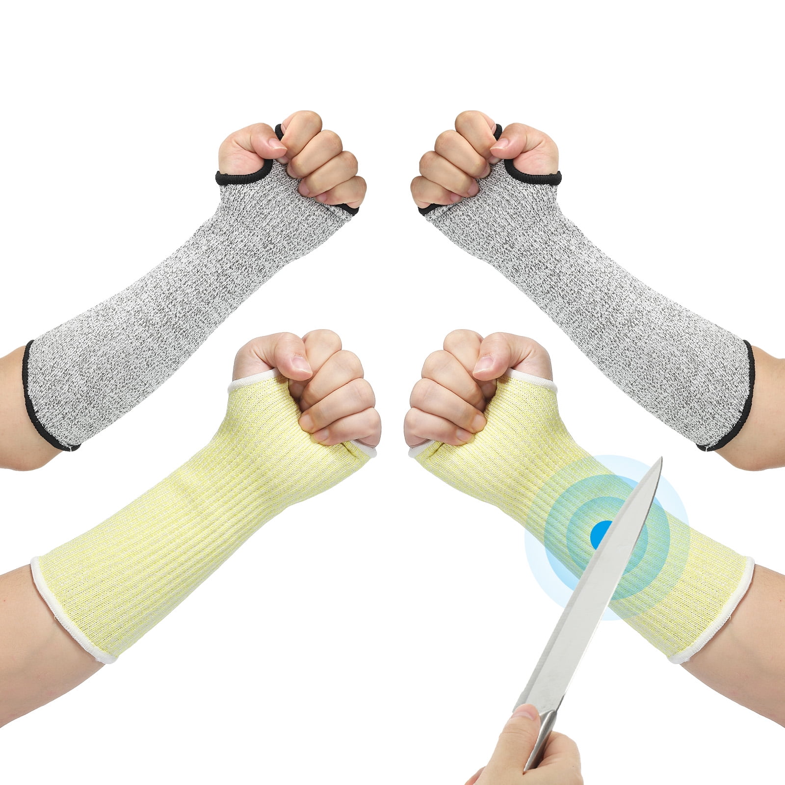 XS Size Arm Protectors Sleeve Cut Resistant Sleeve with Thumb Hole ...