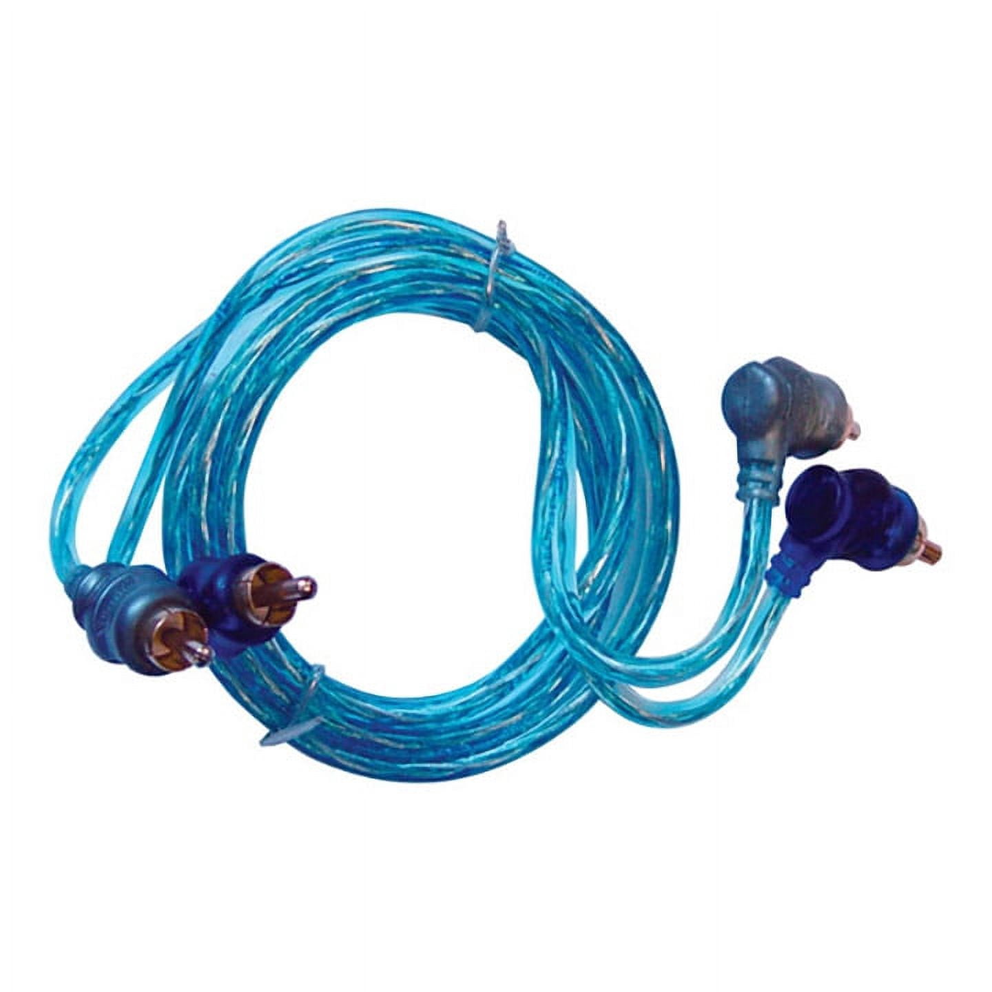 RCA CABLE 3' RIGHT ANGLE BLUE/PLATINUM TWISTED - Walmart Business Supplies