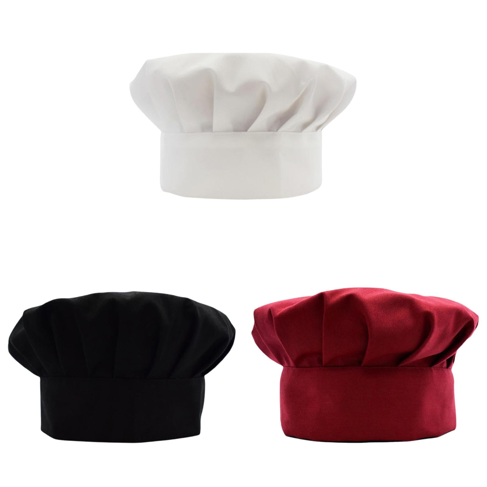 XSCPXTT 3PCS Chef Hat, Adult Premium Adjustable Elastic Baker Kitchen ...