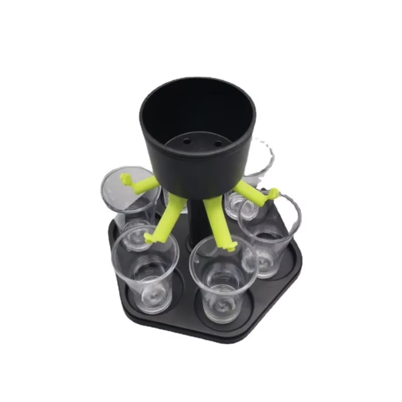 XSD 2025 1 Set Liquor Dispenser 6 Shot Automatic Glass Wine Whisky Beer ...