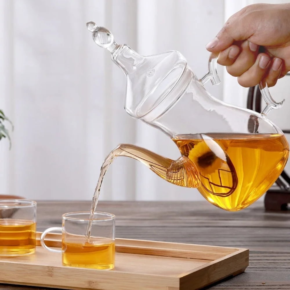 XSD 2025 Large Capacity 1000ml High Borosilicate Arabic Glass Teapot with Filter Heat Resistant ...