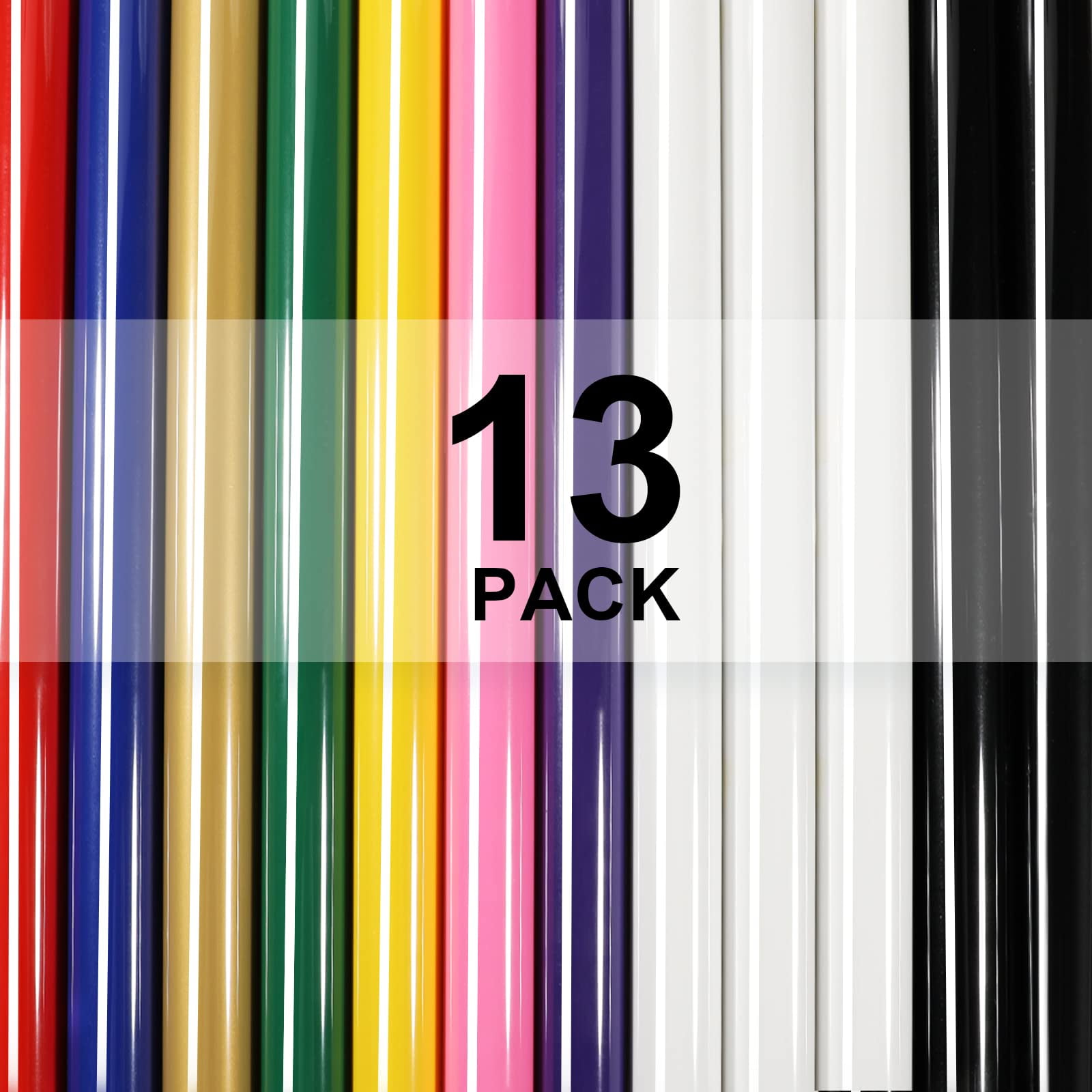 XSEINO HTV Heat Transfer Vinyl for T-Shirts 12"x10" -13Pack Perfect ...