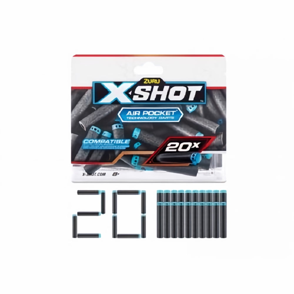 XSHOT Air Pocket 20 Darts Toy Bullet Refills (Pack of 17) - Walmart.com