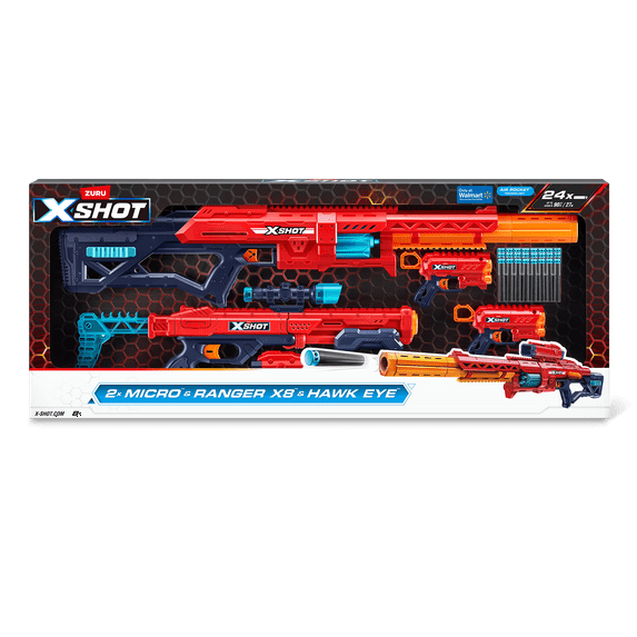 XSHOT Excel Combo Pack Ranger X8, Hawkeye, and 2 Micros by ZURU, For Ages 8+ - Walmart.com